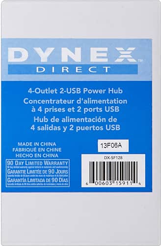 Questions and Answers: Dynex™ 4-Outlet 2-USB-Port Power Hub White DX ...