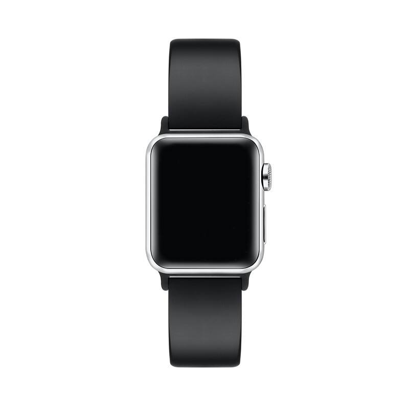 Posh Tech Silicone Band for Apple Watch Black - Best Buy
