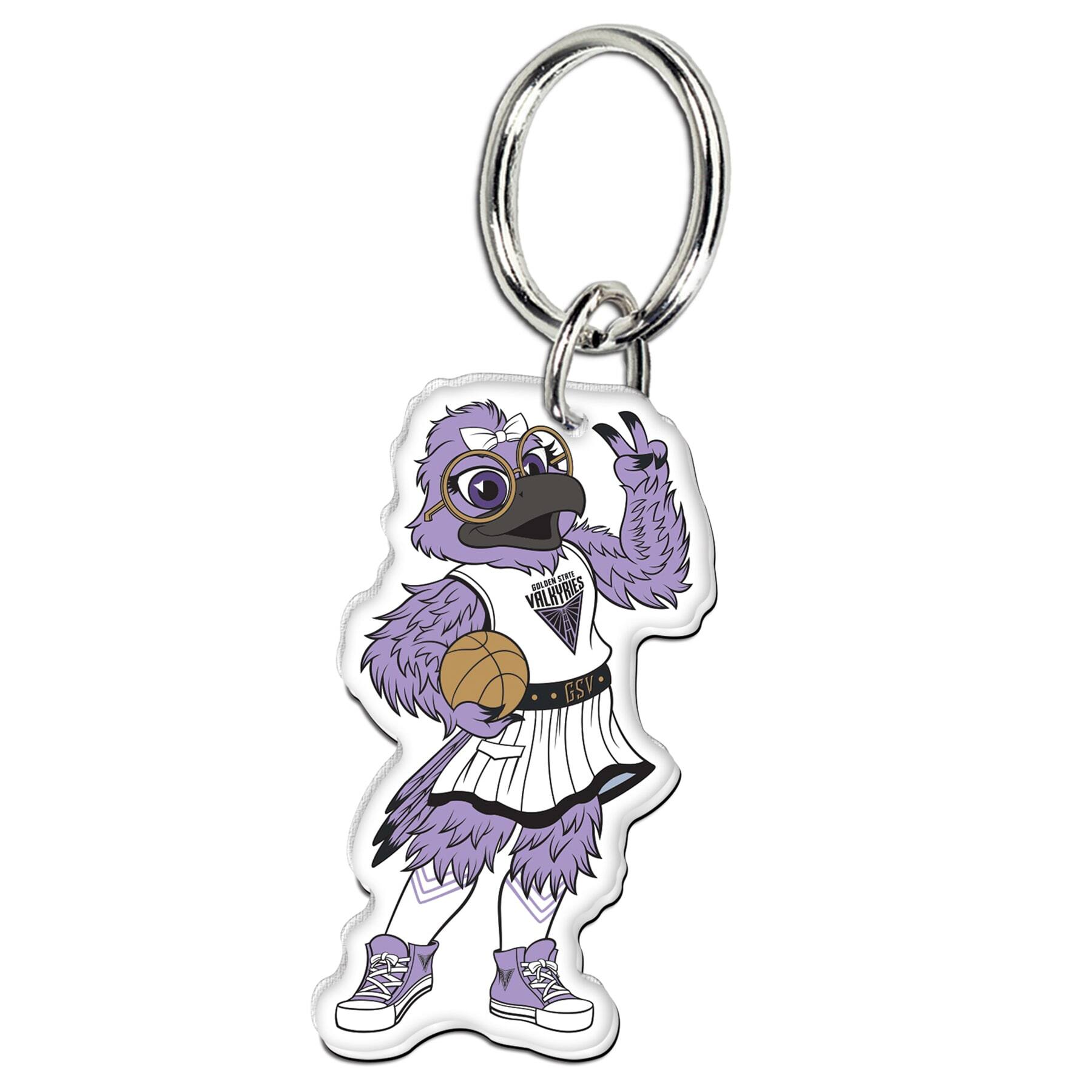 WinCraft Golden State Valkyries Mascot Premium Acrylic Key Ring ...