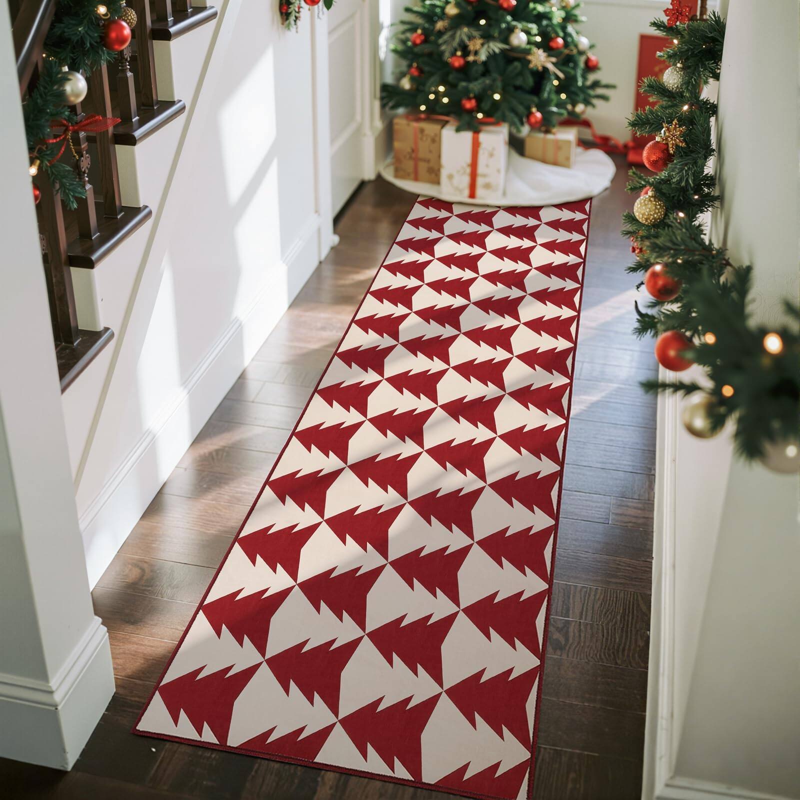 Paradigms Interiors Christmas Runner Rug For Kitchen Holiday Hallway ...
