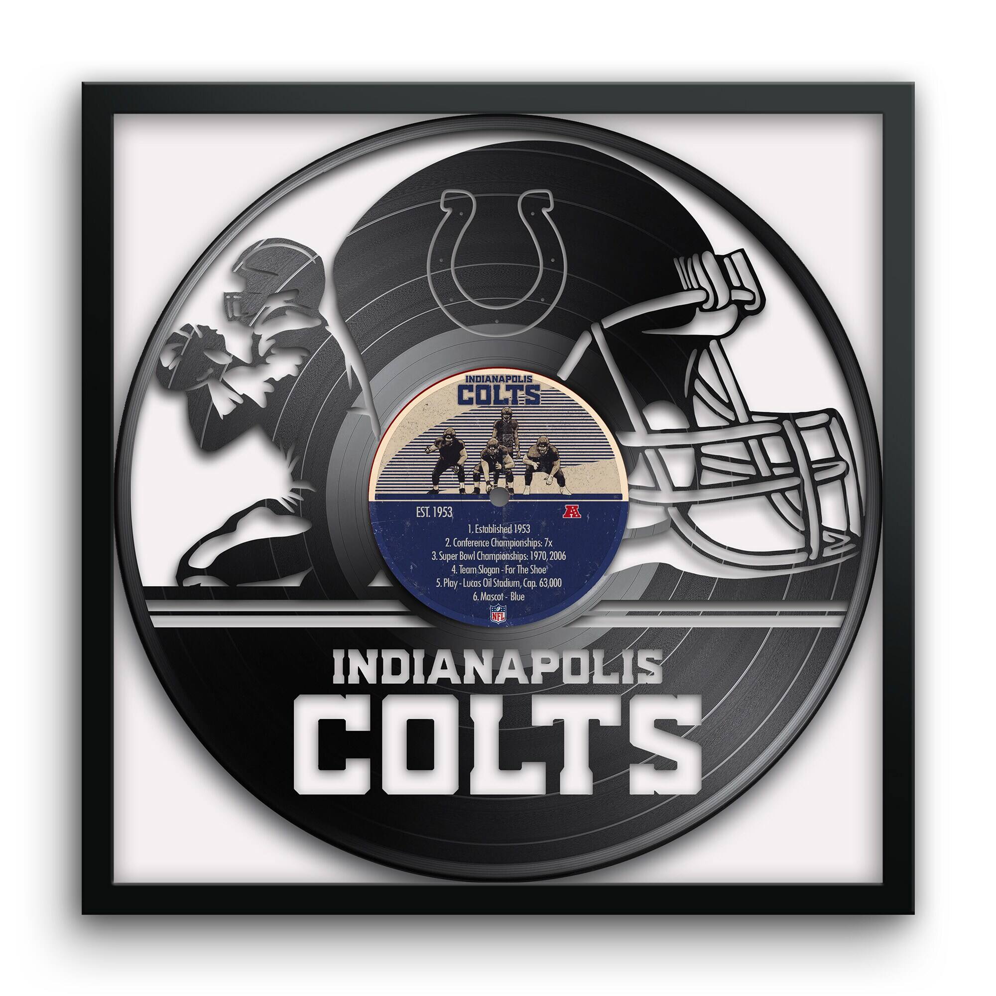 Sporticulture Indianapolis Colts Framed 13" x 13" Vinyl Record Art ...