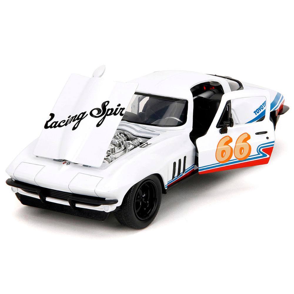 Jada 1966 Chevrolet Corvette #66 "Racing Spirit" with Graphics "Bigtime Muscle" Series 1/24 ...