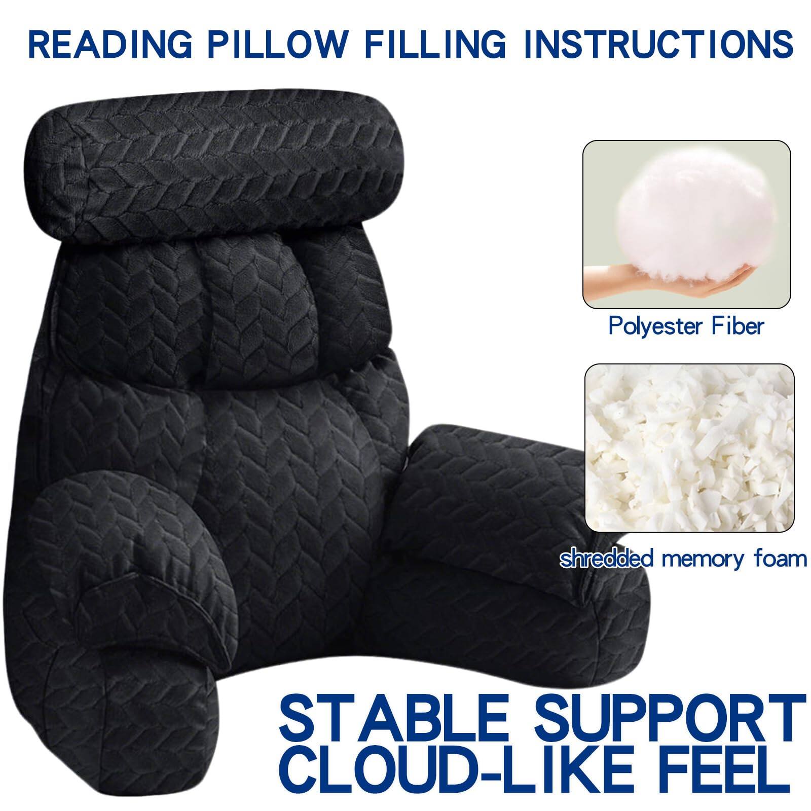 Fabibe Pillow For Bed Sitting Up With 9.4" Armrests Inch Arms Support ...