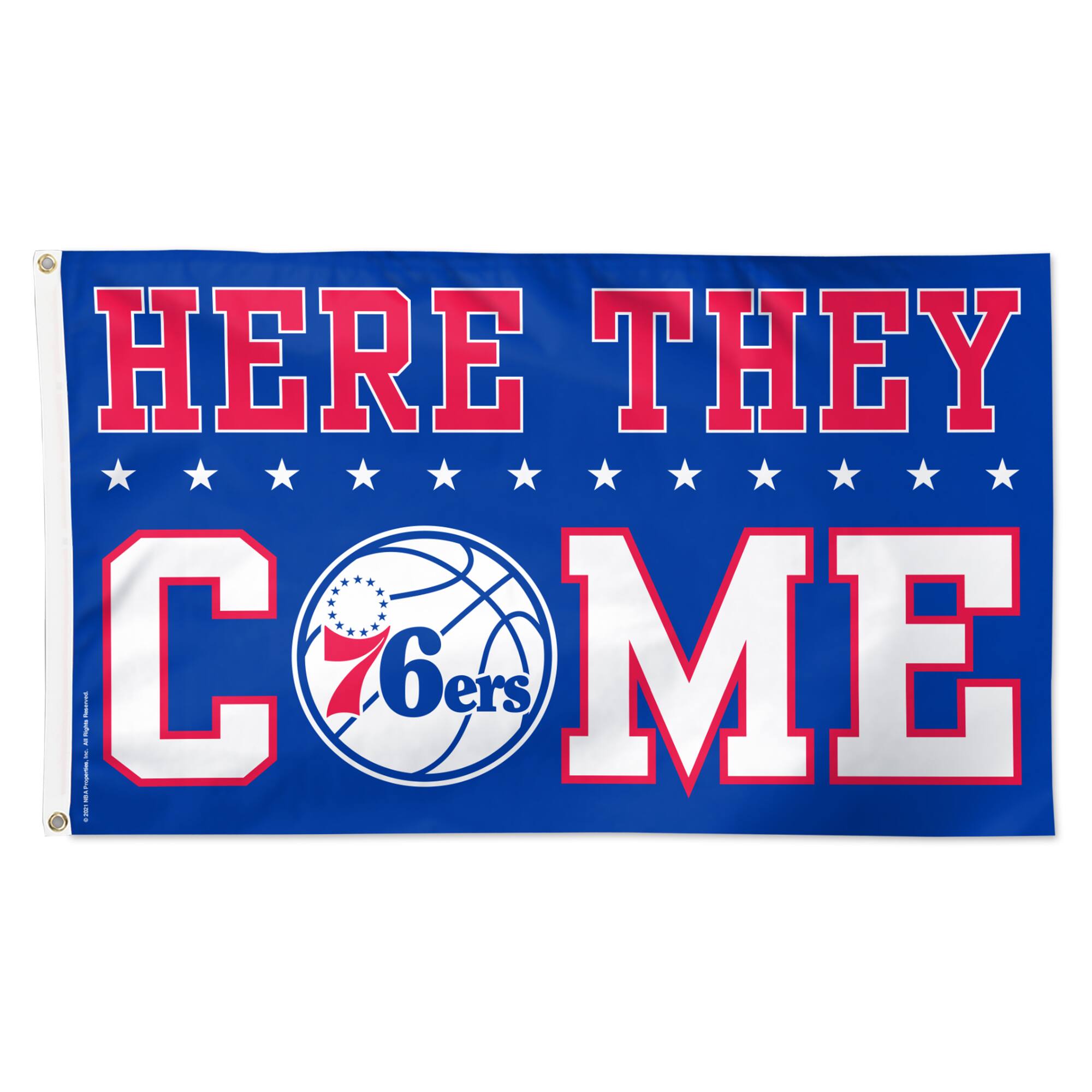 WinCraft Philadelphia 76ers 3' x 5' Single Sided Deluxe Team Slogan ...
