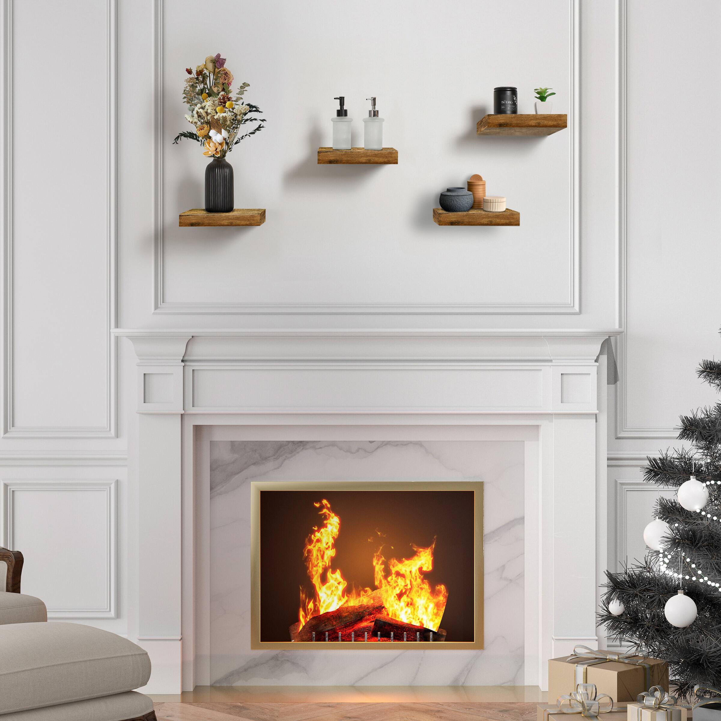 Sorbus 9 Inch 4 Pack Wall Mounted Floating Square Shelves for Bedroom ...