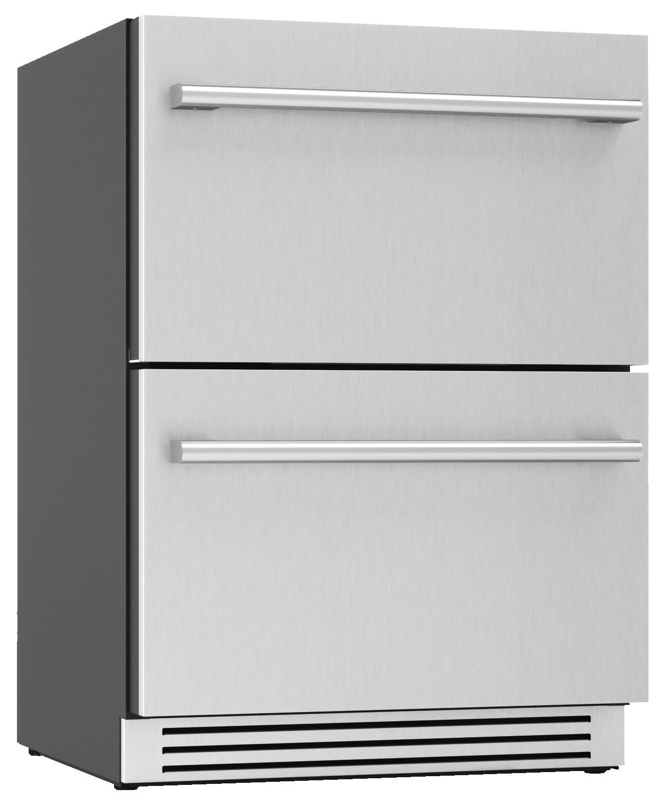 Zephyr Presrv 24 in. 3.9 Cu. Ft. Dual Zone Refrigerator Freezer Drawers ...