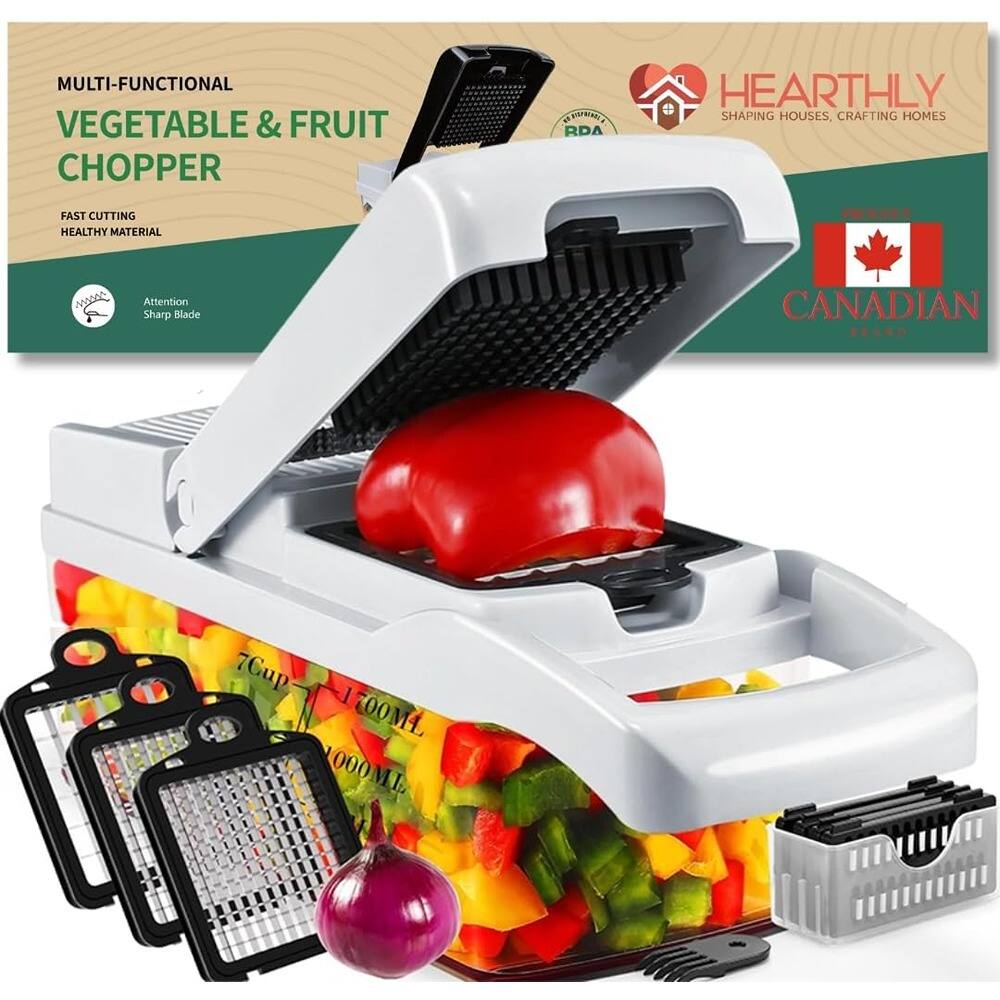 PARKER SLATER Vegetable Chopper with 13 Blades, Onion Cutter, Mandoline ...