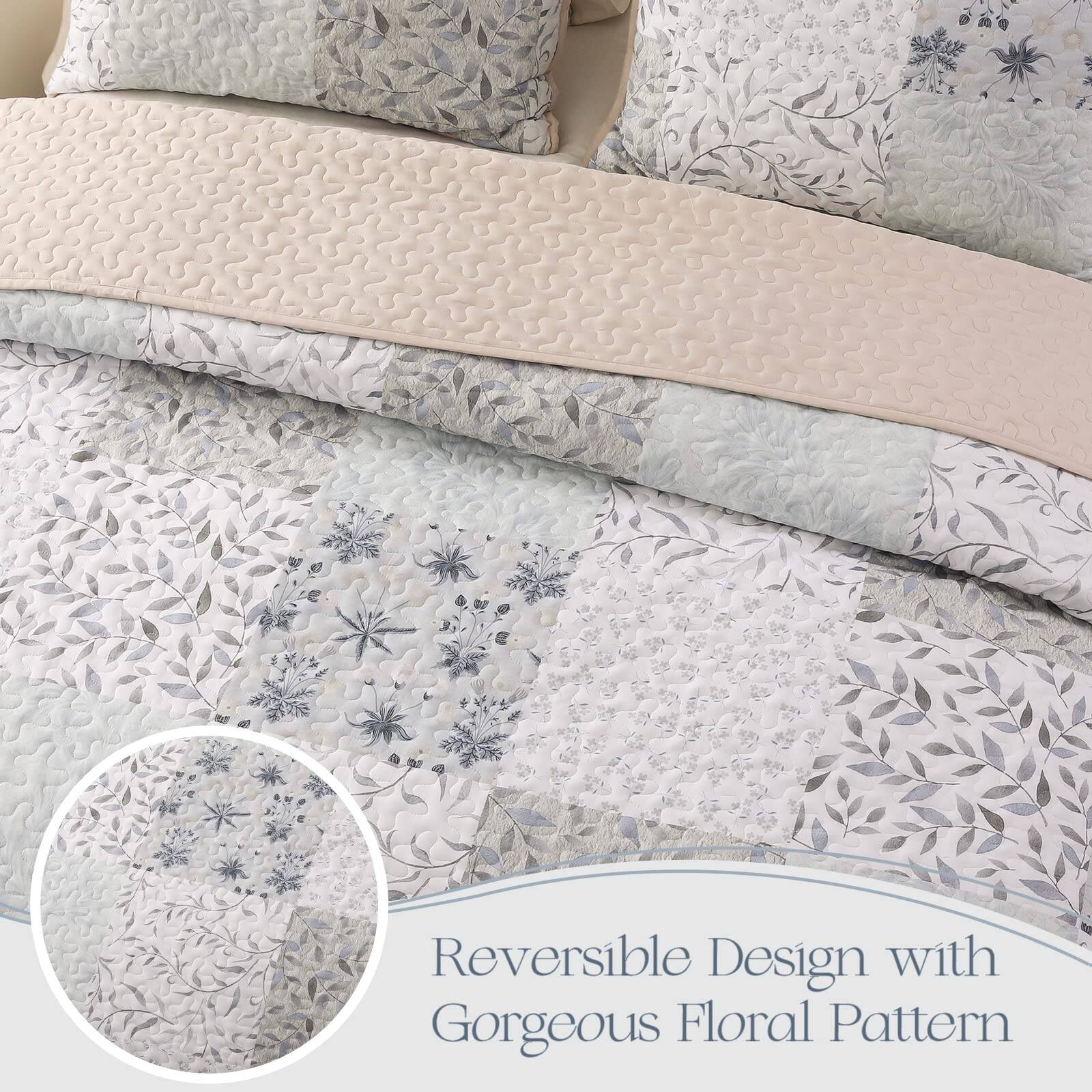 NICHOLAS KLEIN Reversible Boho Quilt Set King All Season Bedspreads ...
