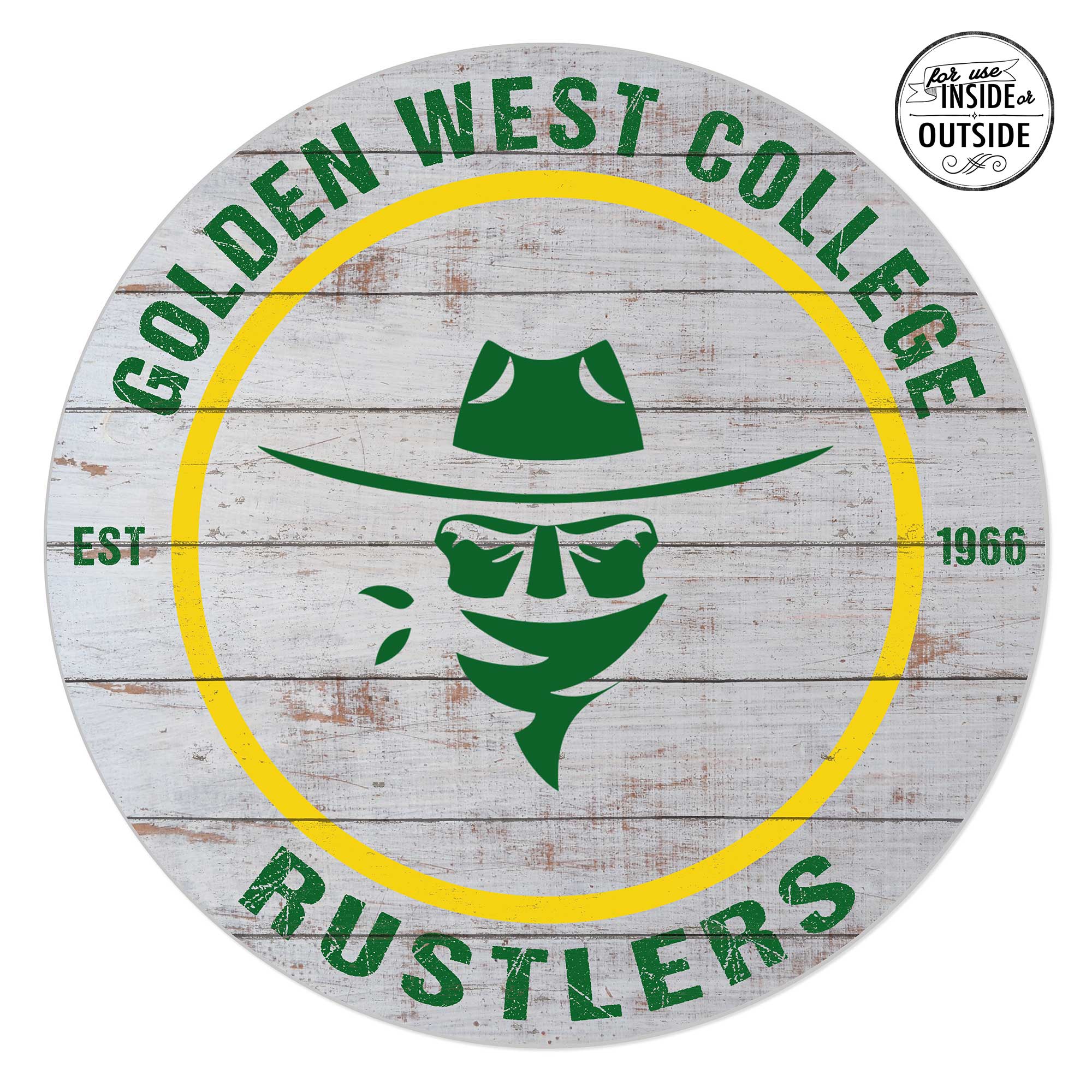 Jardine Golden West College 20'' x 20'' Indoor/Outdoor Weathered Circle ...