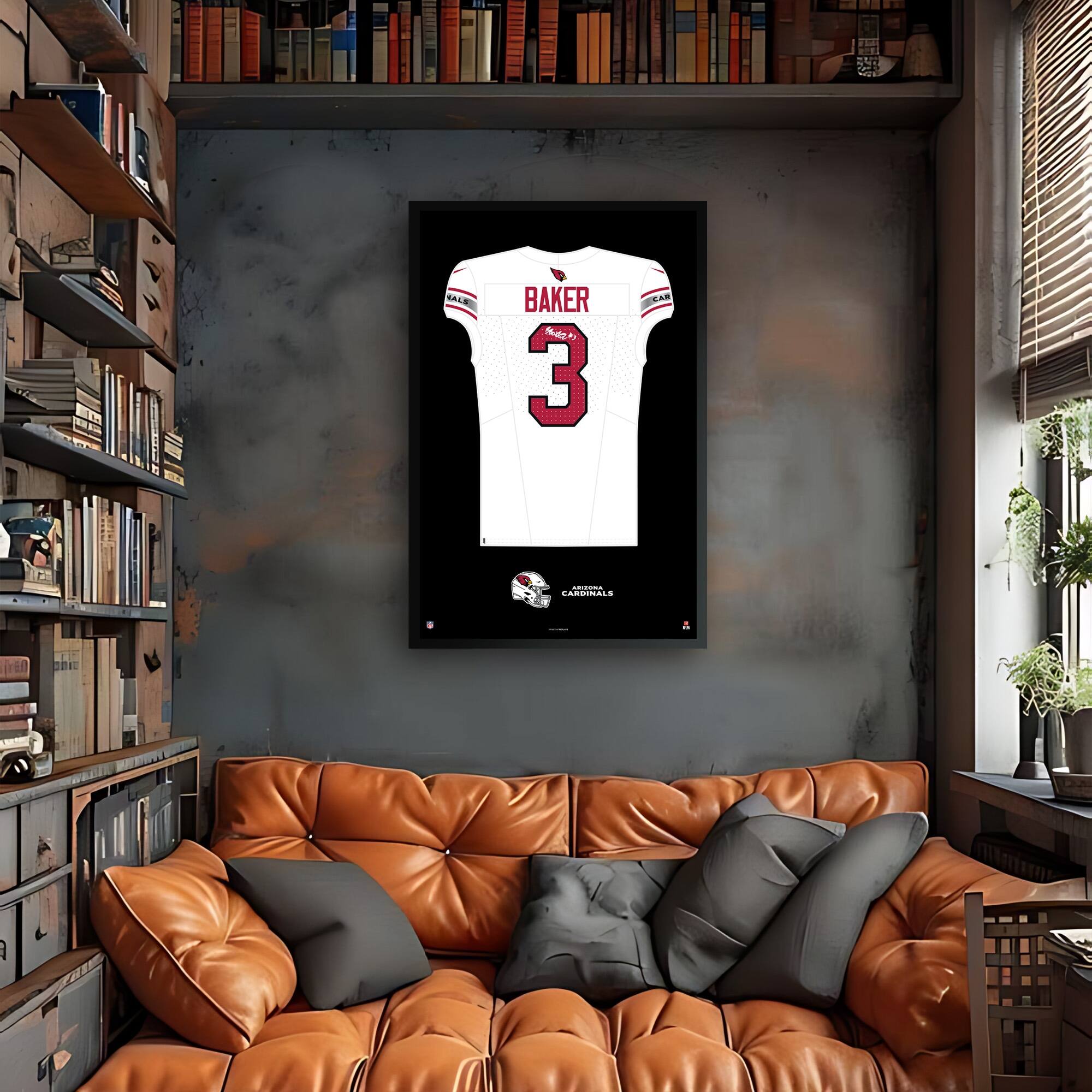 Sporticulture Budda Baker Arizona Cardinals 14" x 20" Framed Jersey Art Print Multicolor ...
