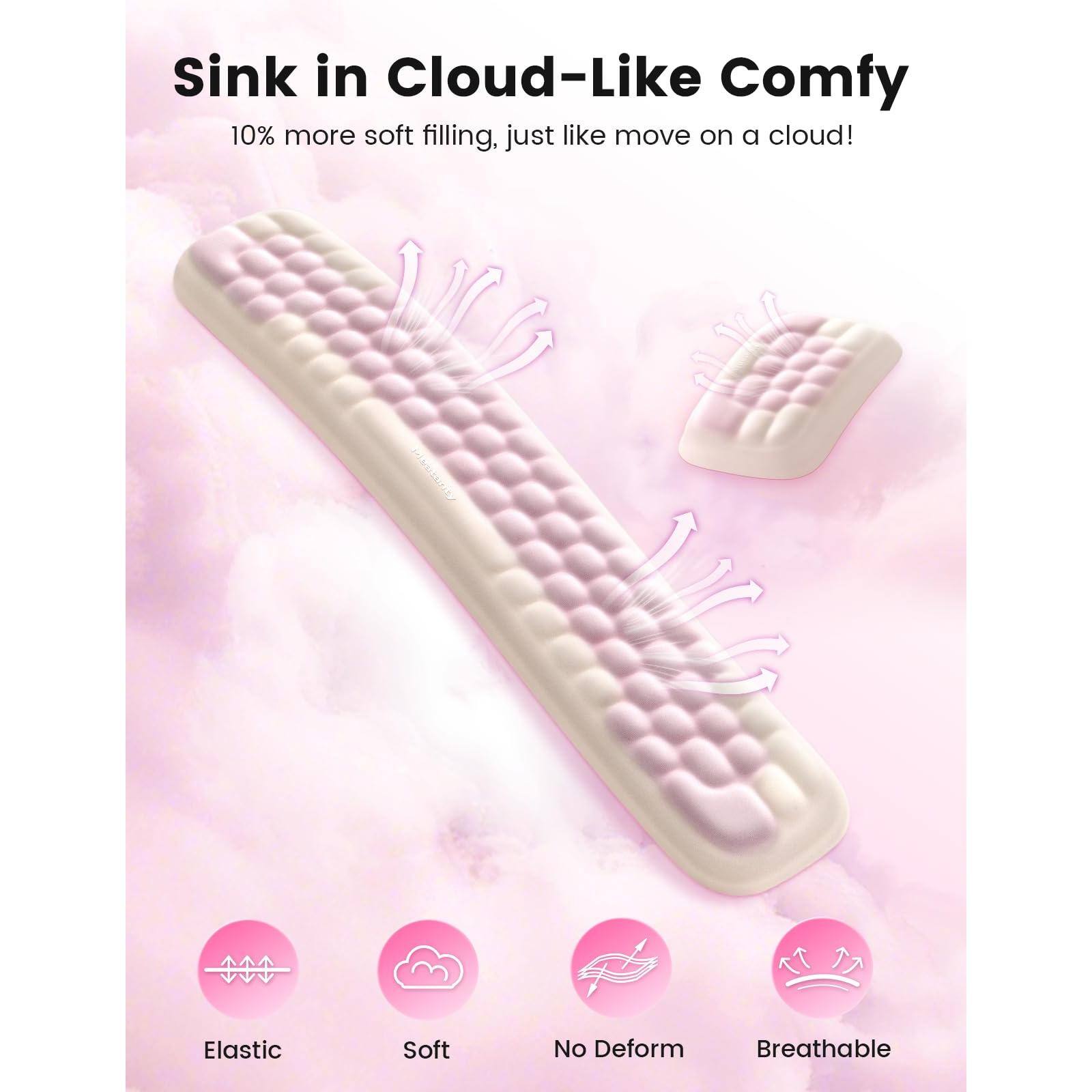 Cozy Serene And Mouse Wrist Rest Set Computer Pad Support Keypad Hand ...