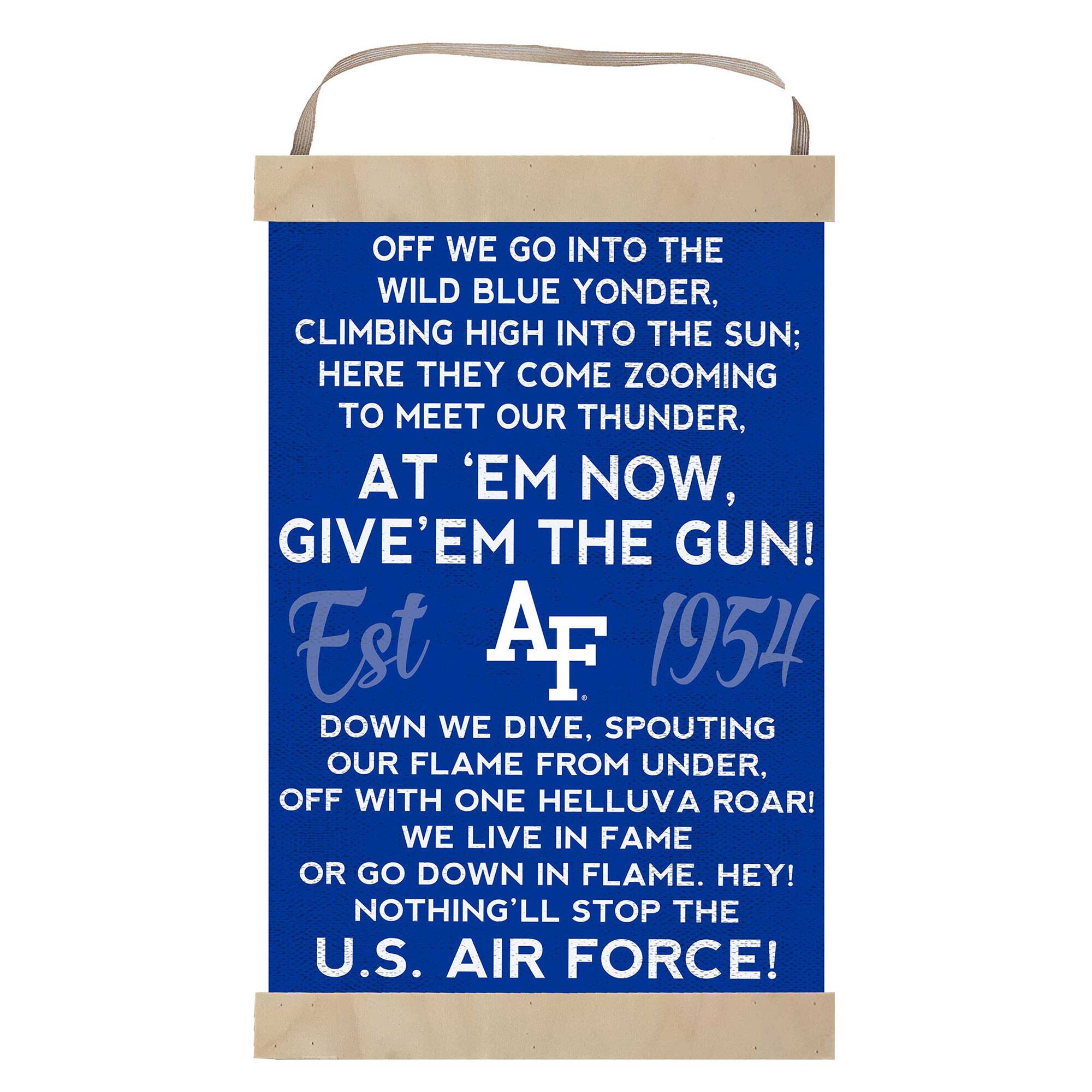 Jardine Air Force Falcons Fight Song Banner Sign Blue 200835214 - Best Buy