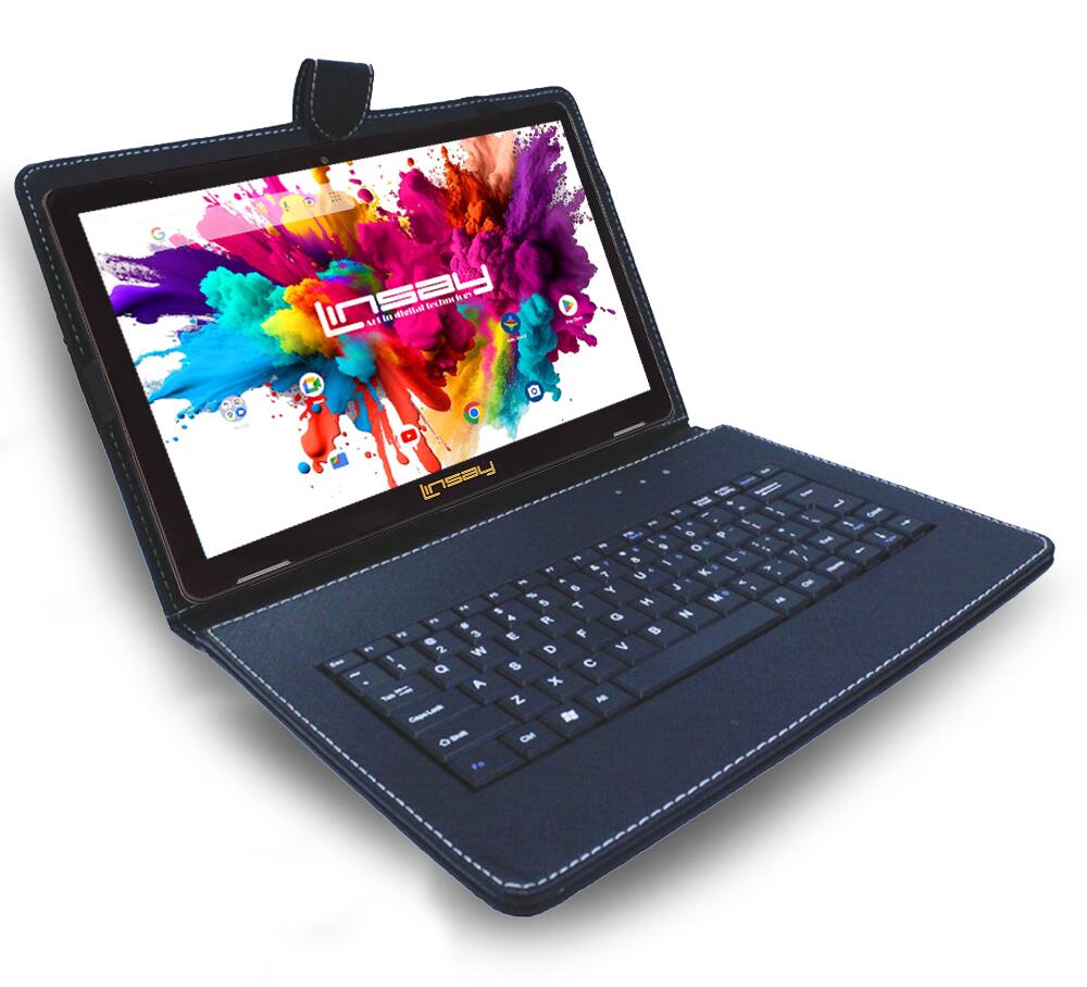 LINSAY 10.1" Octa Core 128GB Storage Android 15 Tablet Dual Camera ...