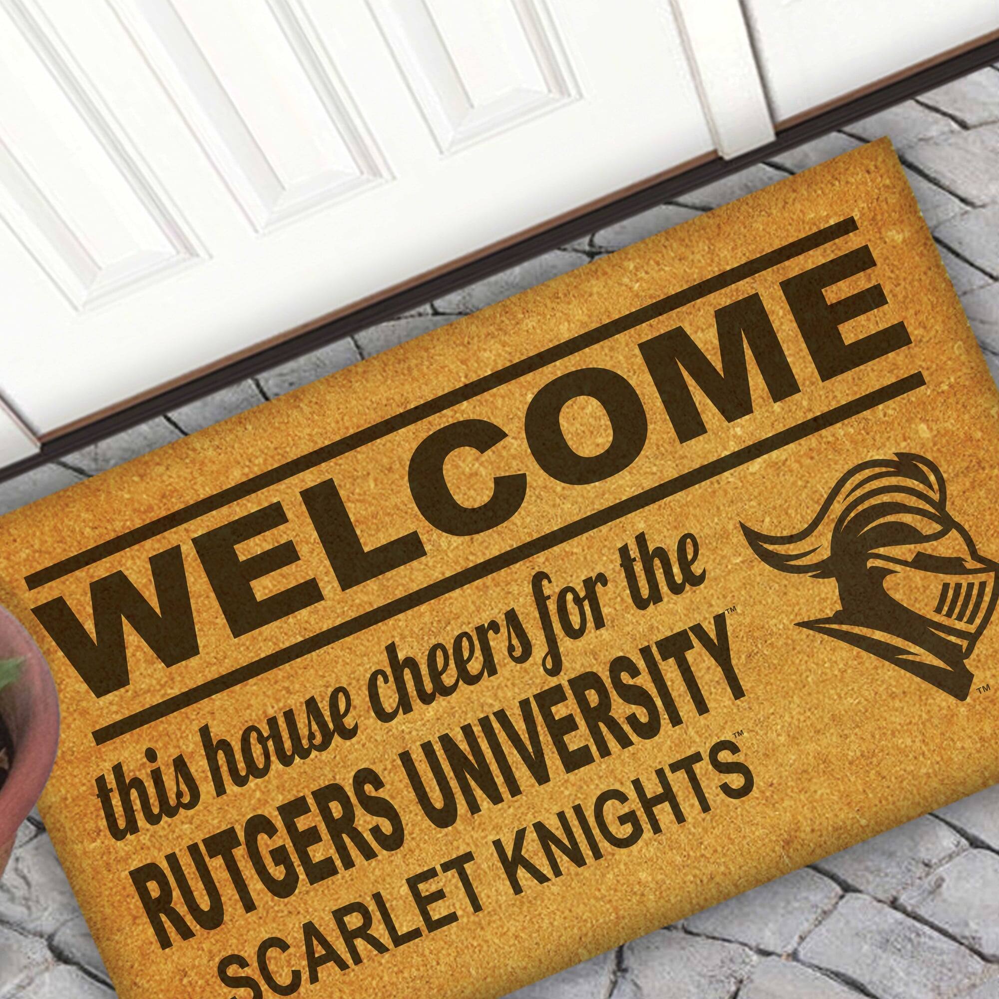 Jardine Rutgers Scarlet Knights 18" x 30" Welcome Doormat Brown ...