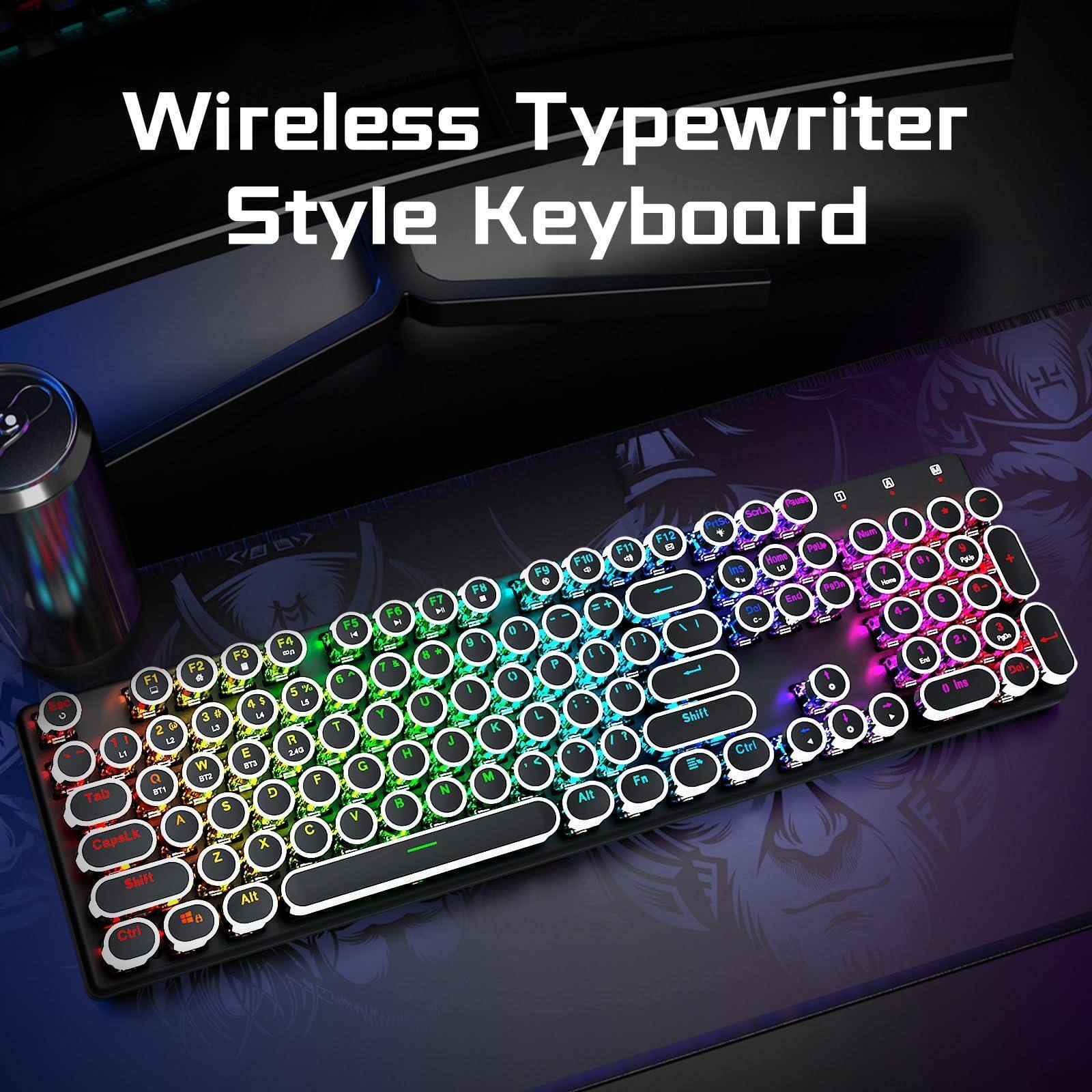 Cedar Assembly Typewriter Wireless Mechanical Gaming Bluetooth2 ...