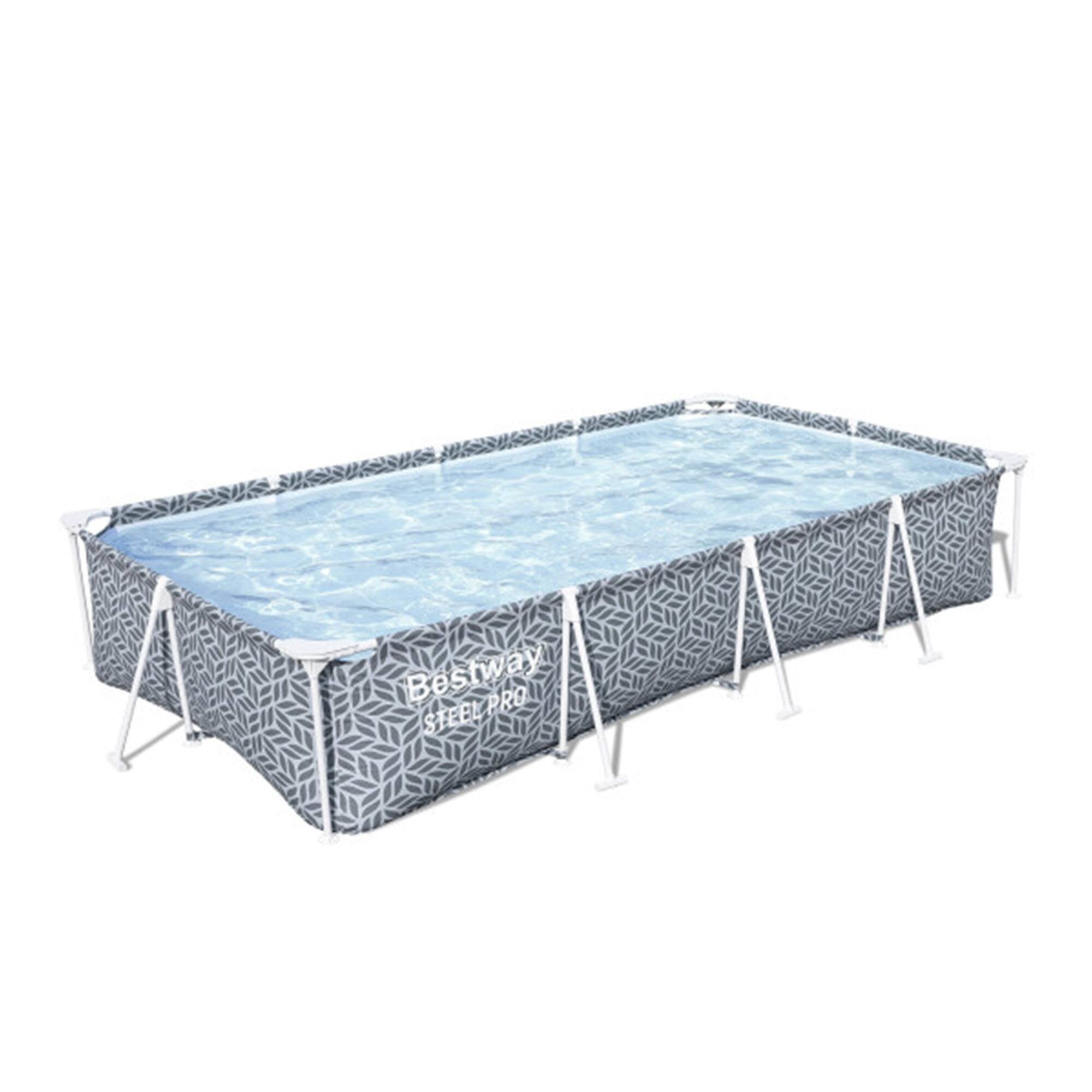 Bestway Steel Pro Rectangle Above Ground Swimming Pool Set, 12' x 6'7 ...