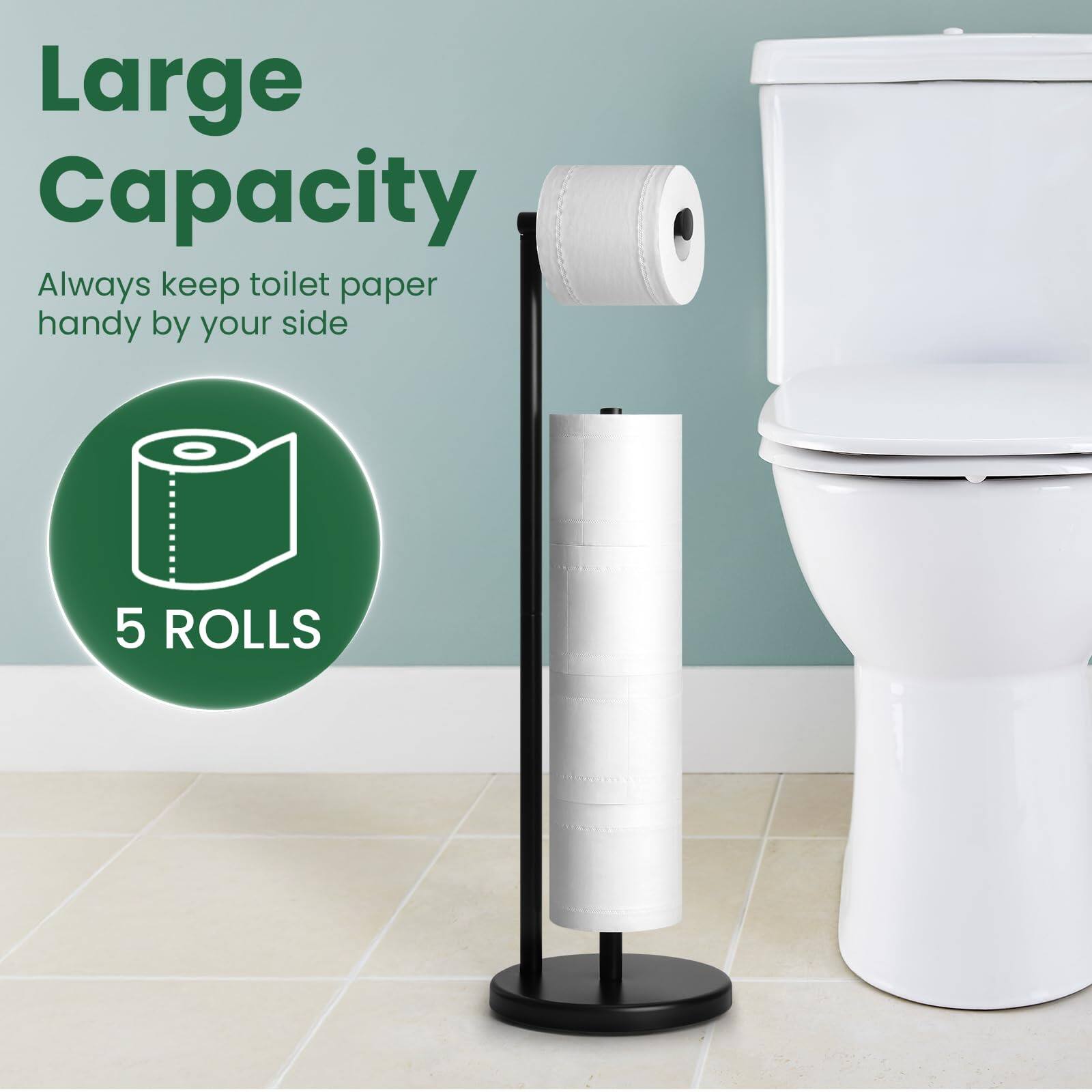 Dazzed Corner Toilet Paper Holder Stand, Bathroom Toilet Paper Roll ...