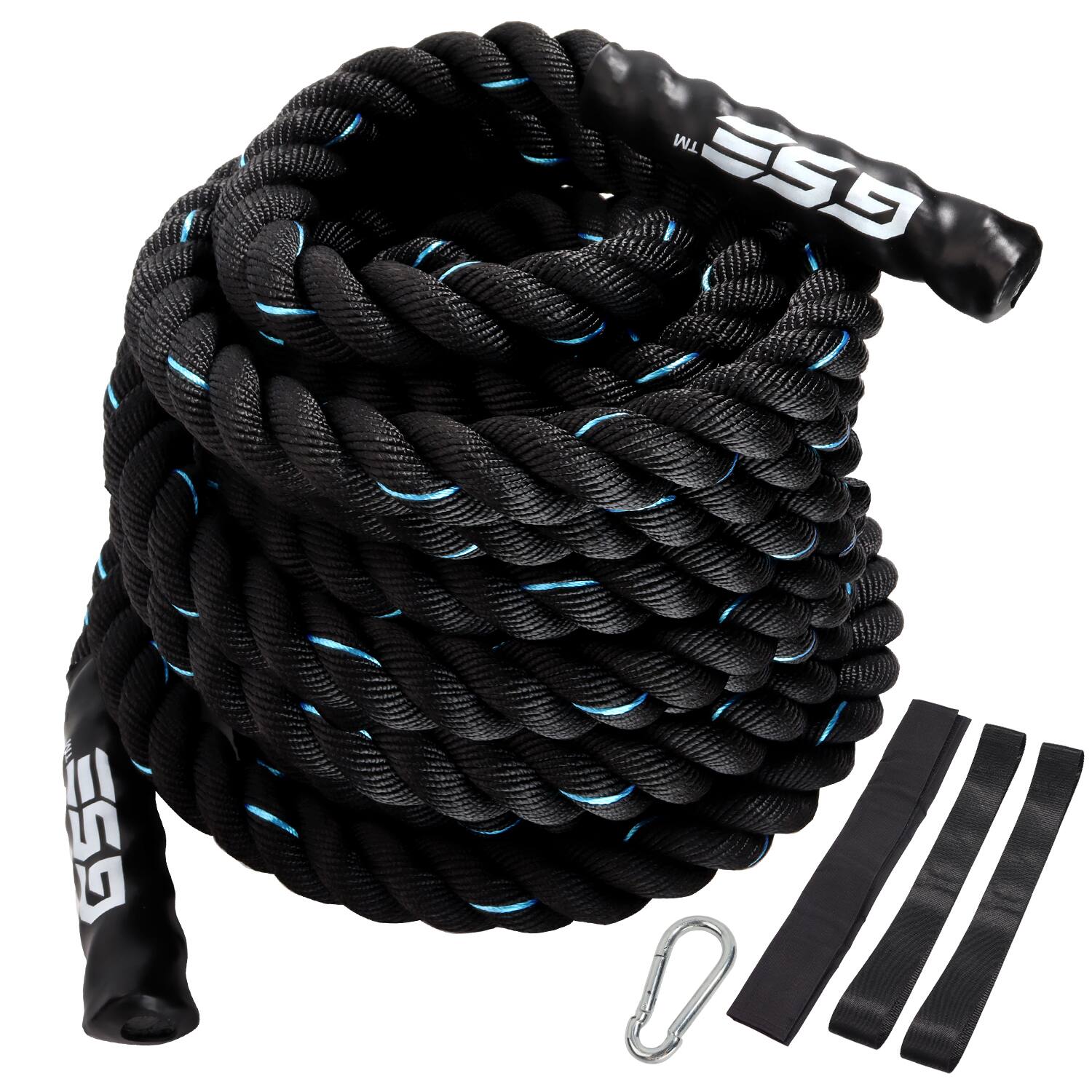 GSE Games & Sports Expert 1.5" Diameter Battle Rope, Workout Battle ...