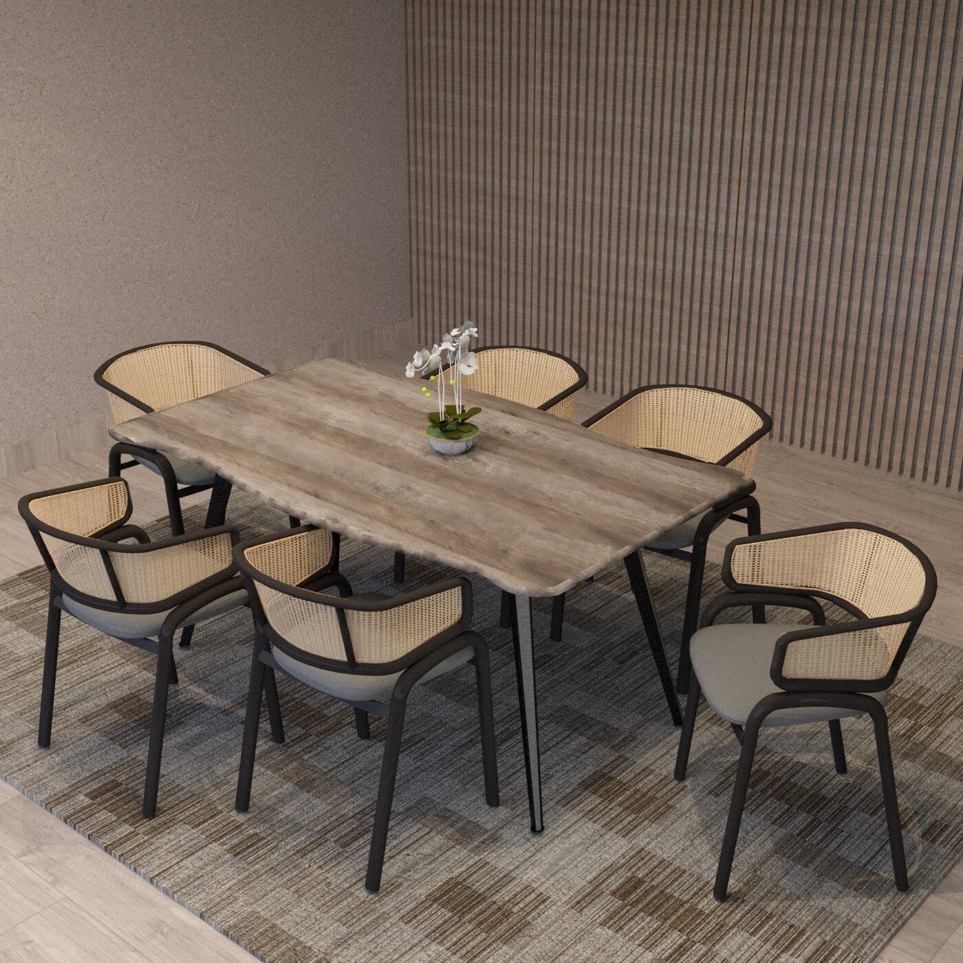 LeisureMod Ervilla Mid Century Modern Dining Arm Chair, Velvet ...