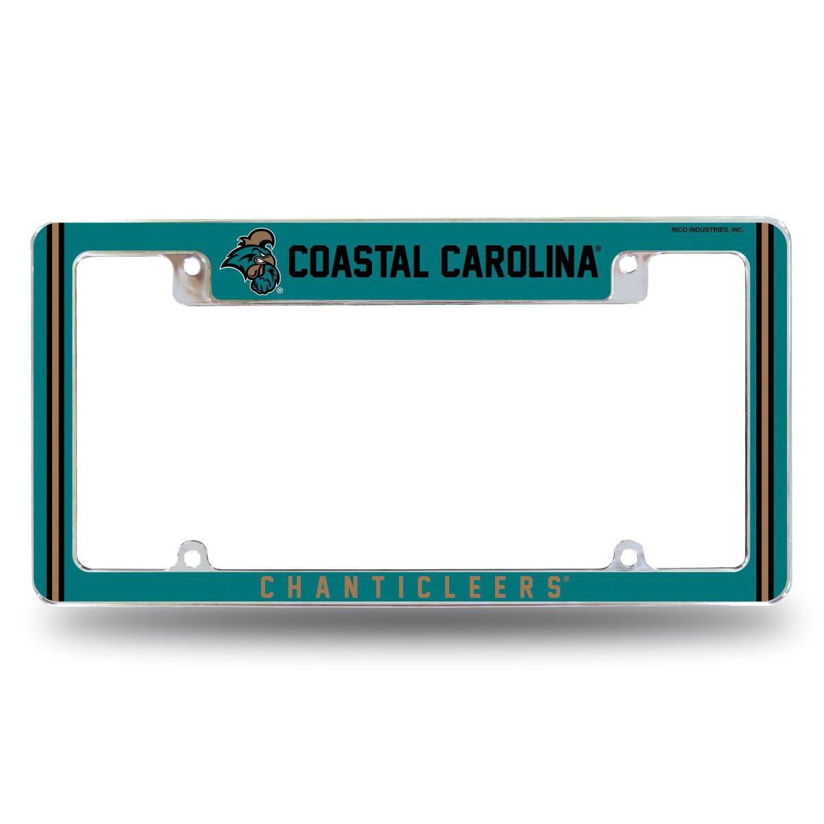 Rico Industries Coastal Carolina Chanticleers Chrome Metal License ...