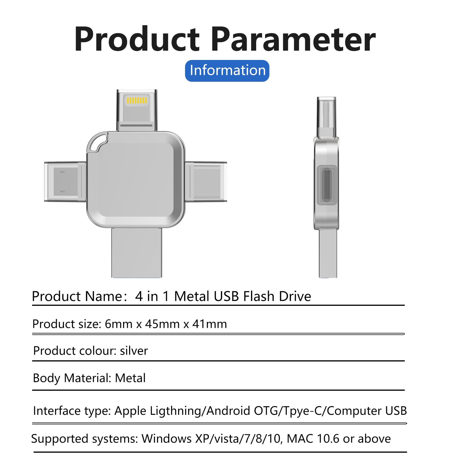 Skanty Furniture 128G USB 3.0 Flash Drive Memory Stick with Type c Port ...