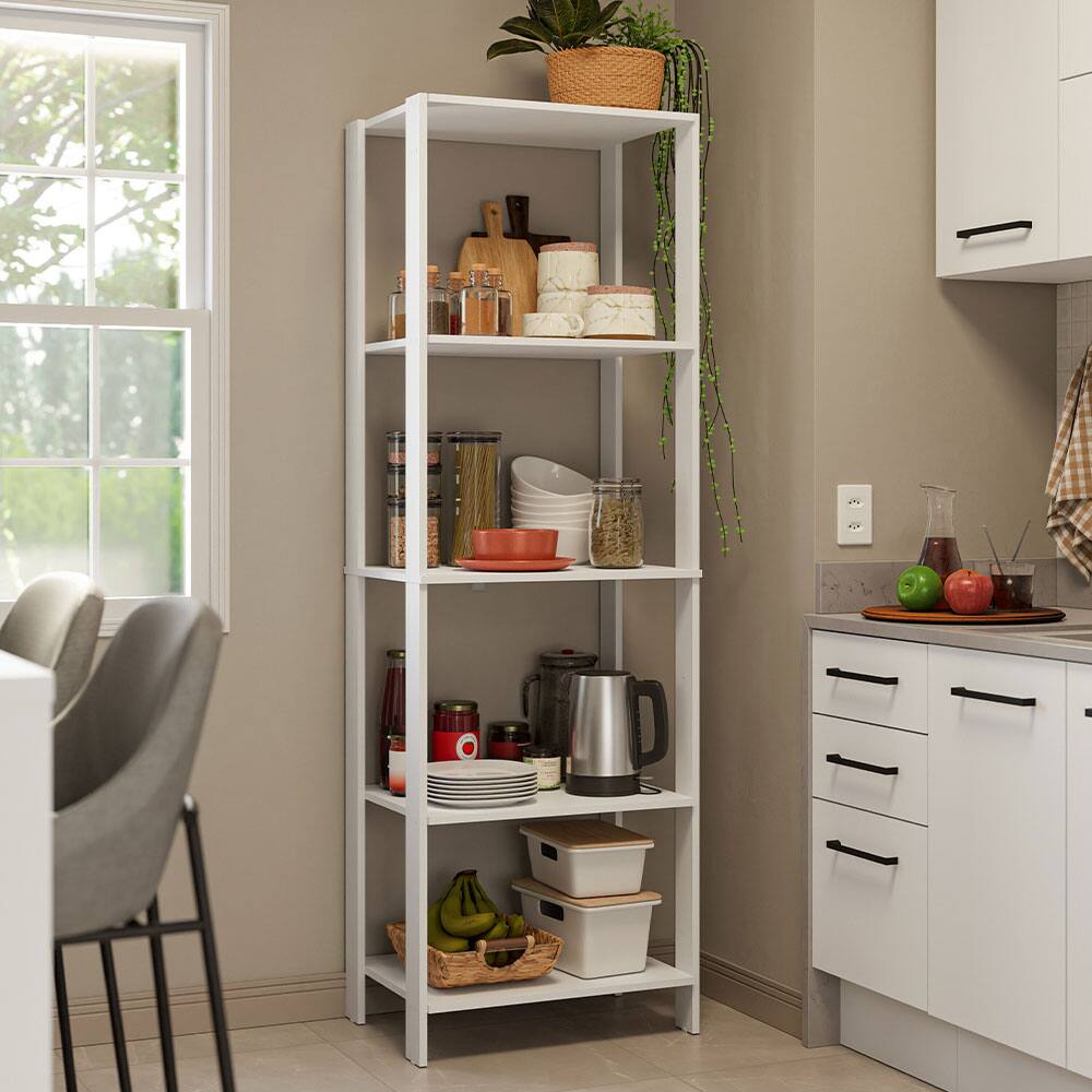 Madesa Kitchen Pantry Storage Rack with 5 Open Shelves 23"L Multiuse ...