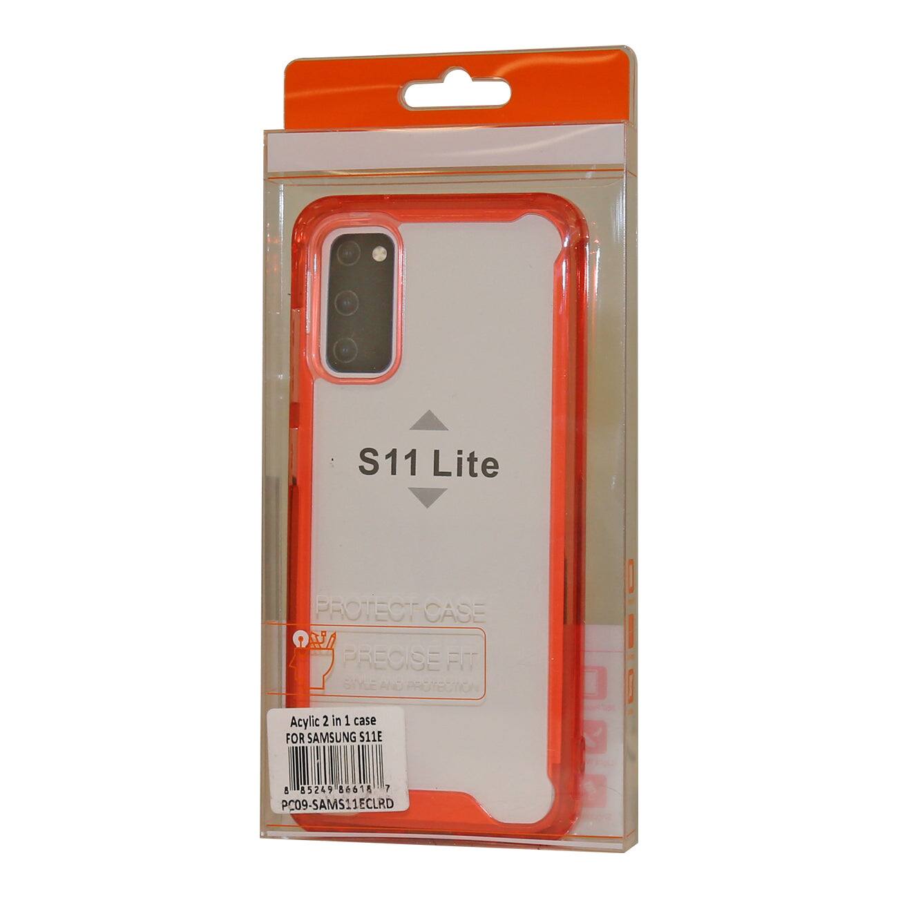 Reiko Samsung S20 High Quality Tpu Bumper And Clarity Pc Case In Red - Best Buy