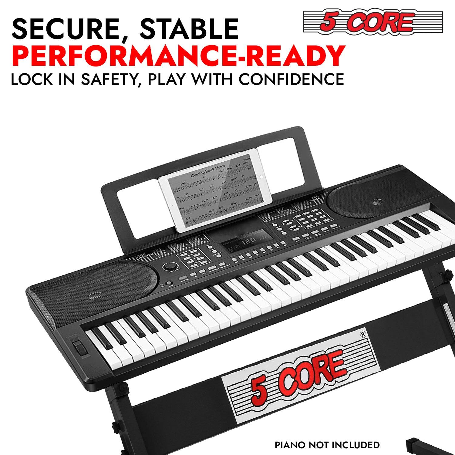 5 CORE Keyboard Stand Z Shape Adjustable Foldable Portable Key Board ...