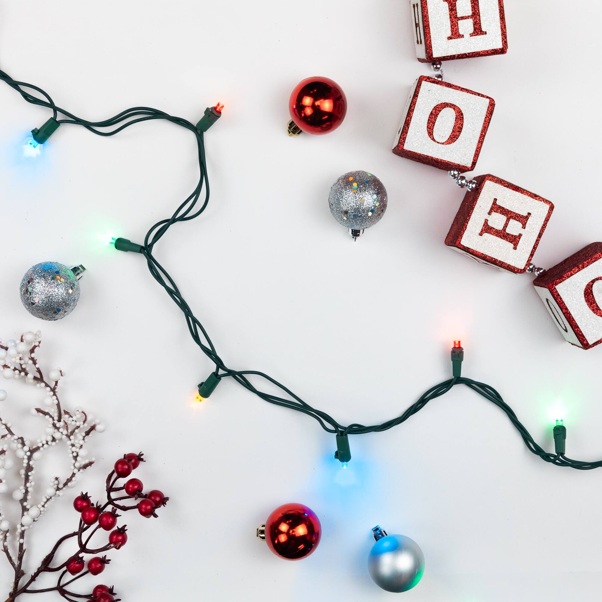 Northlight LED Wide Angle Christmas Lights color 16.25' Green Wire 50ct ...