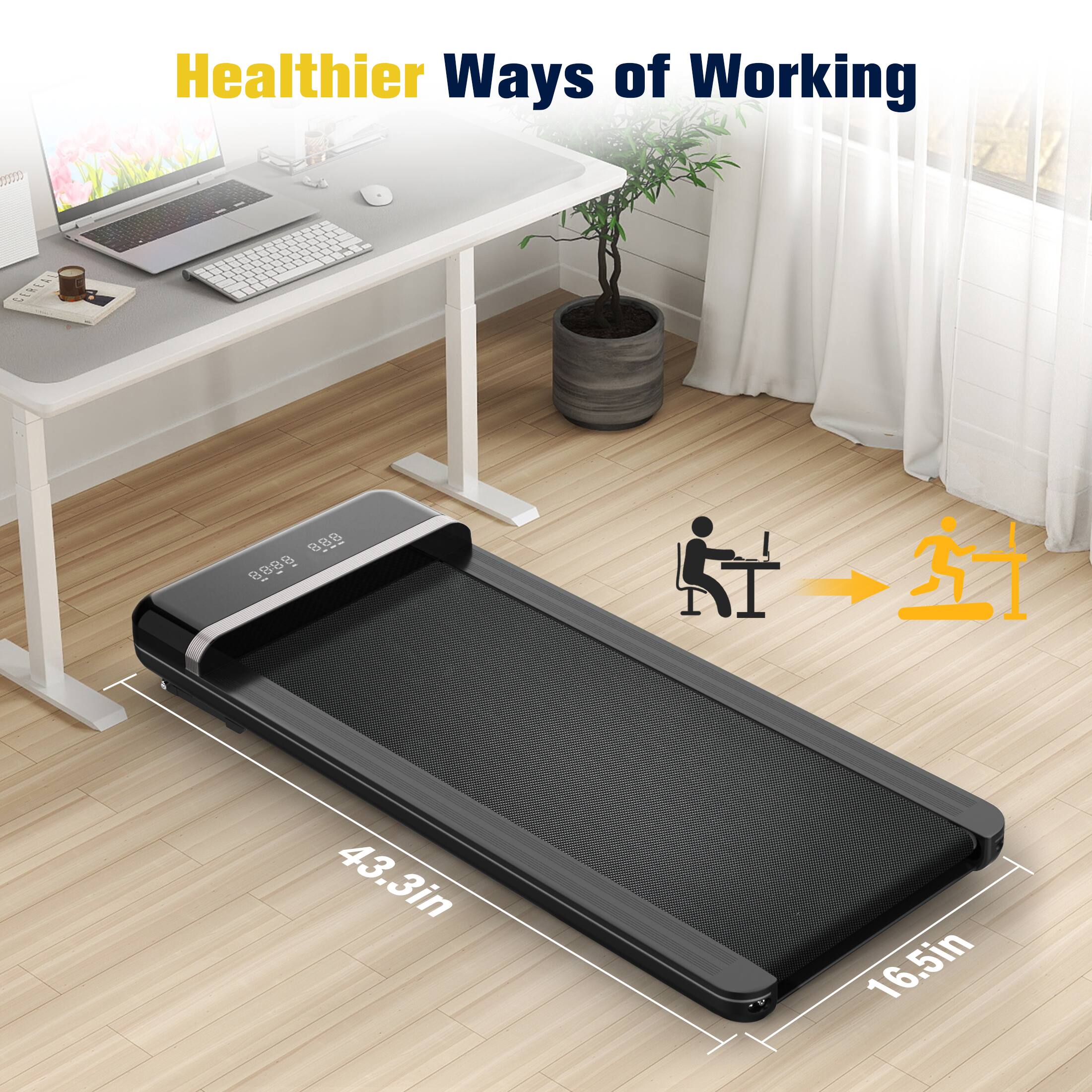 Redliro Treadmill for Home/Office 300lb Capacity Ultra Quiet Portable ...