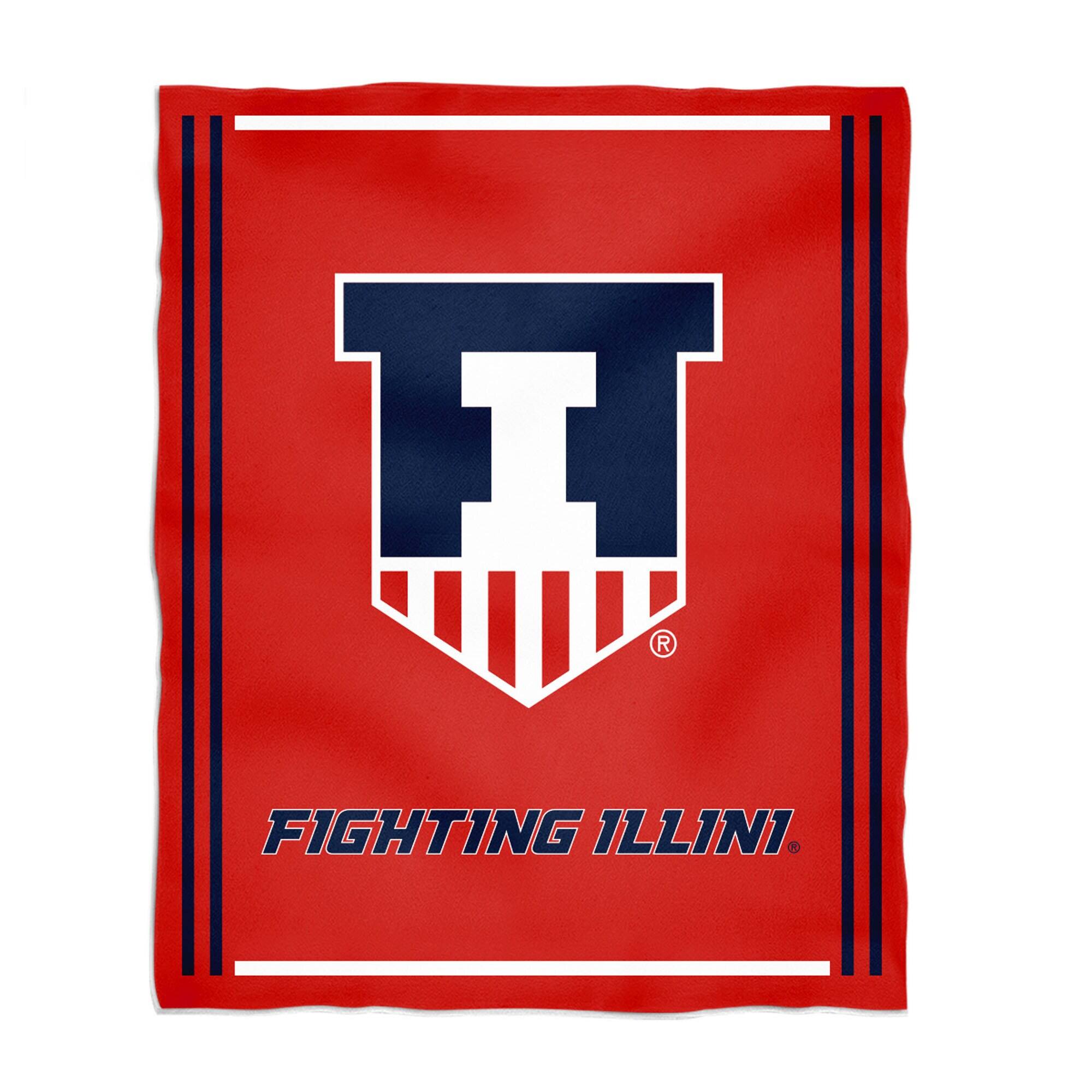 Vive La Fete Illinois Fighting Illini 36'' x 48'' Big Mascot Blanket ...