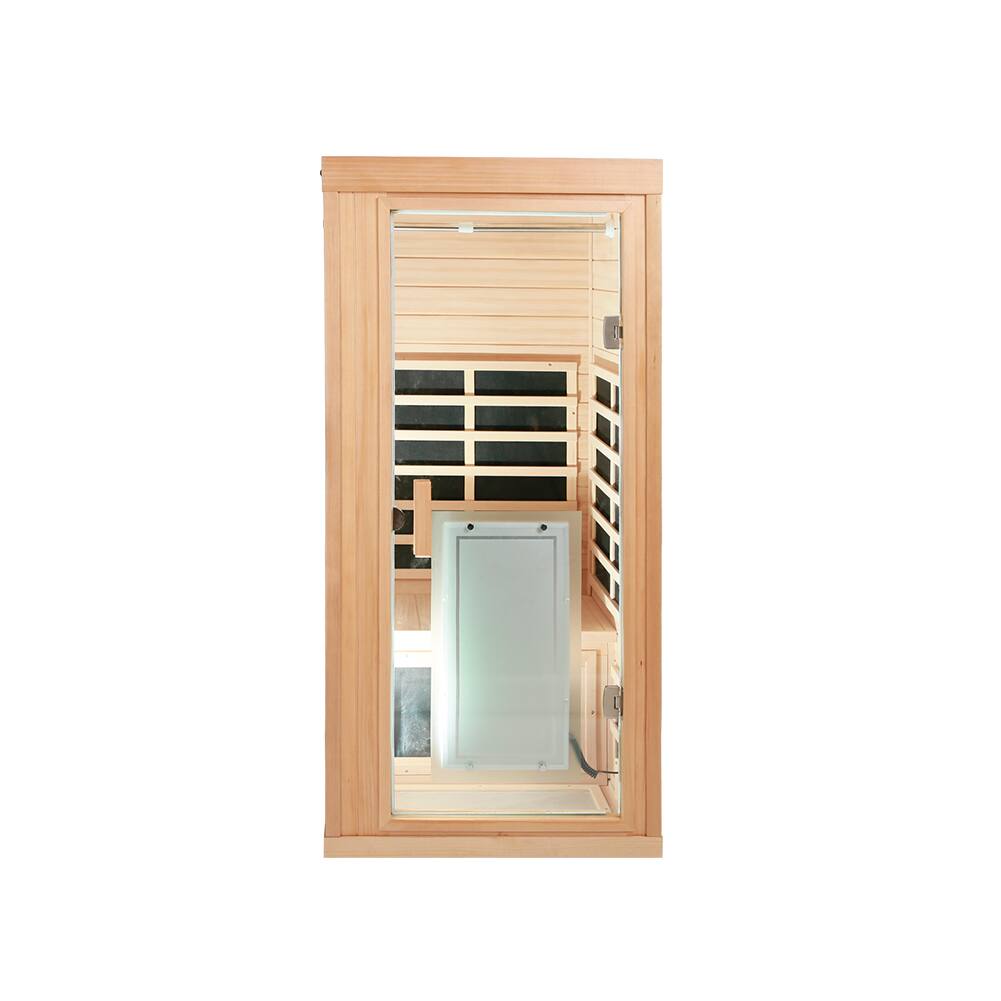 APRILSOUL One Person Sauna Room Front Wall White SF-X-W63233413 - Best Buy
