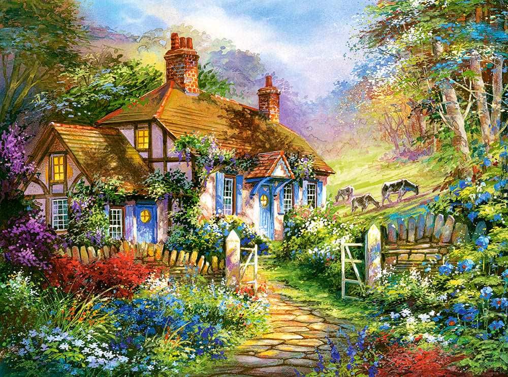 Castorland 3000 Piece Jigsaw Puzzles, Forest Cottage, Charming Nook ...