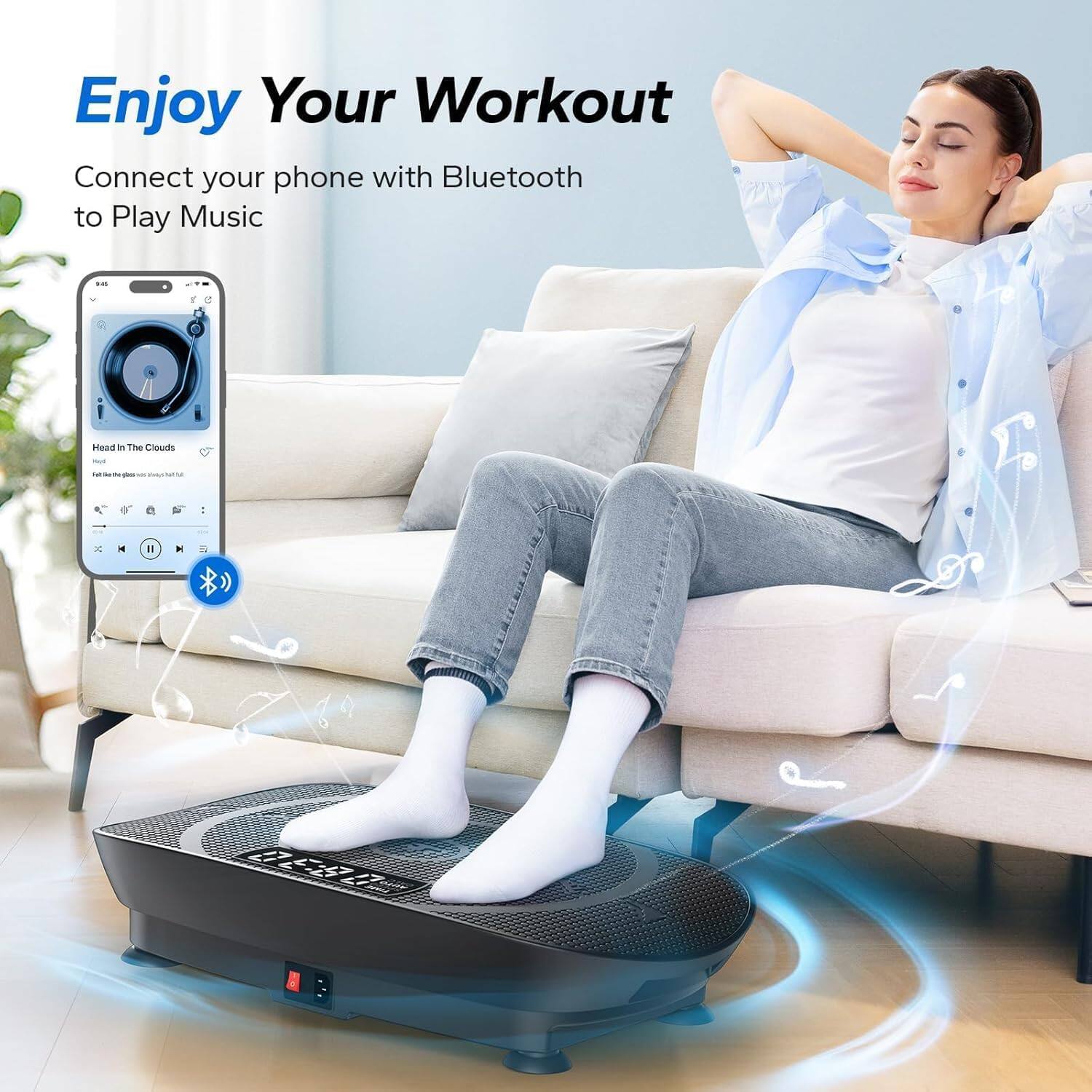 MERACH Vibration Plate Exercise Machine, Whole Body Workout Equipment ...