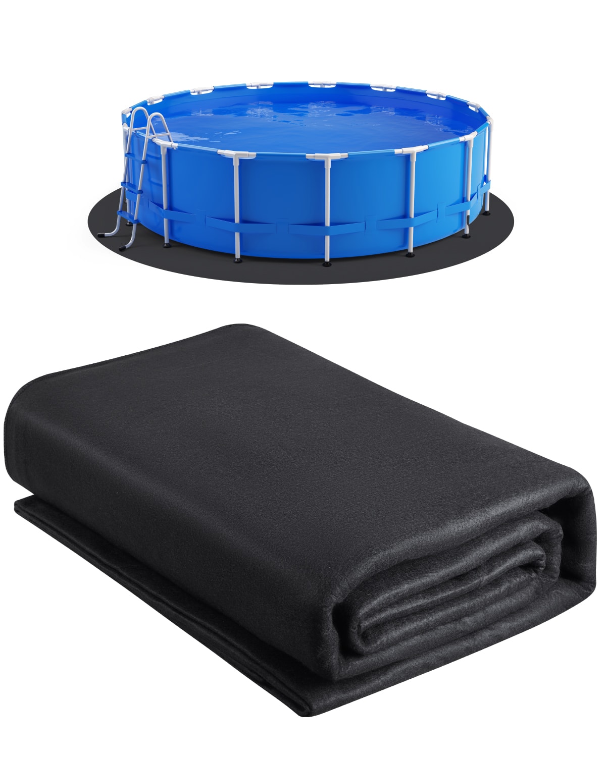 VEVOR 27ft Round Pool Liner Pad, Pool Liner Pad for Above Ground ...
