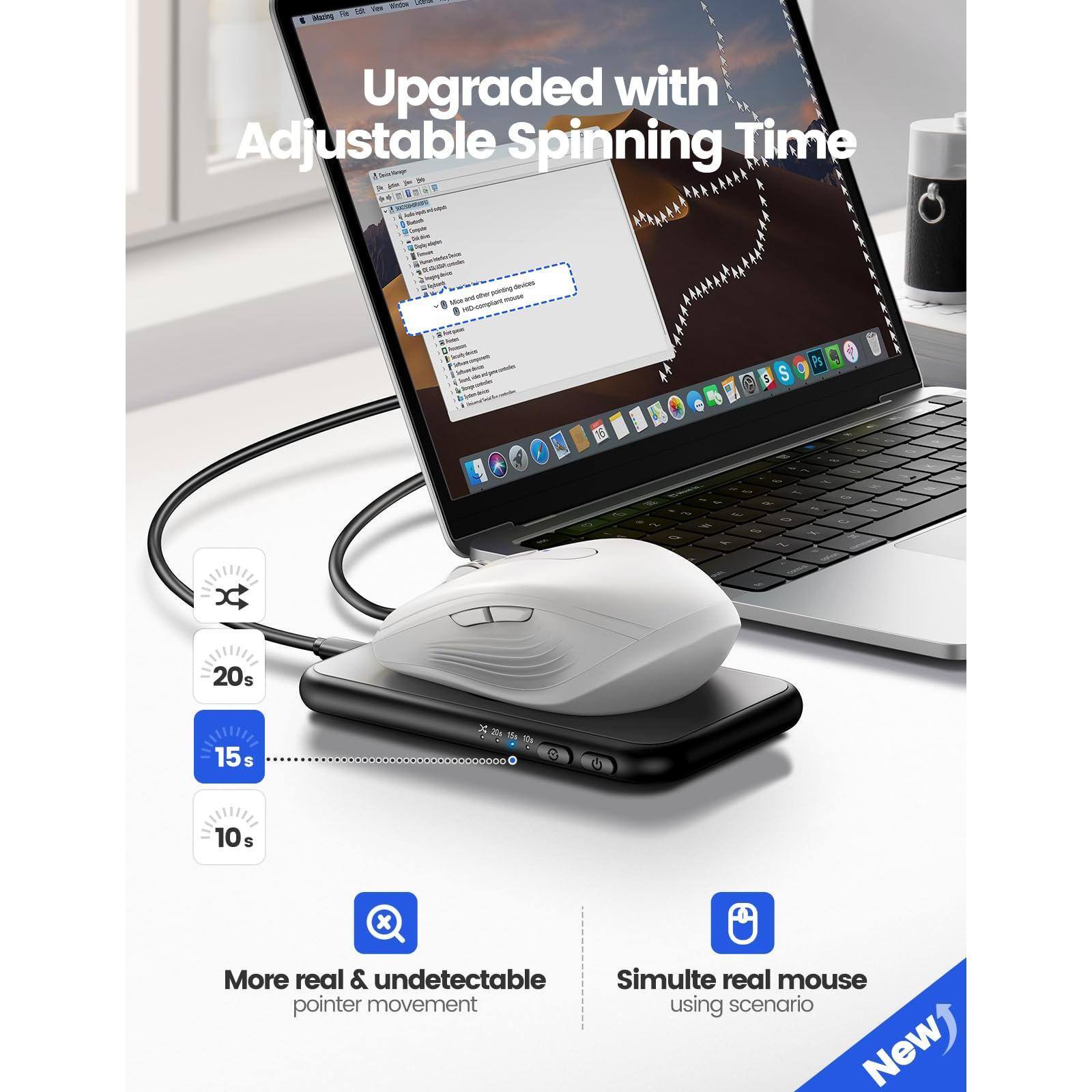 Cozy Serene Mouse Jiggler Ultra slim Undetectable Mover Device Shaker ...