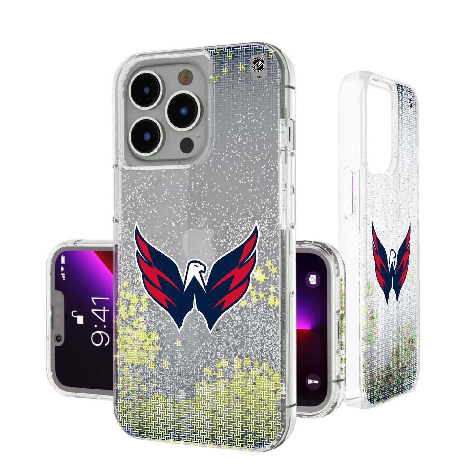 Keyscaper NHL Washington Capitals Linen Logo iPhone Glitter Case 16 Pro ...