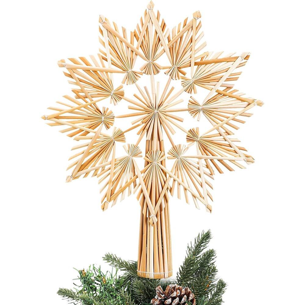 PARKER SLATER Christmas Straw Tree Topper – Nordic Snowflake ...