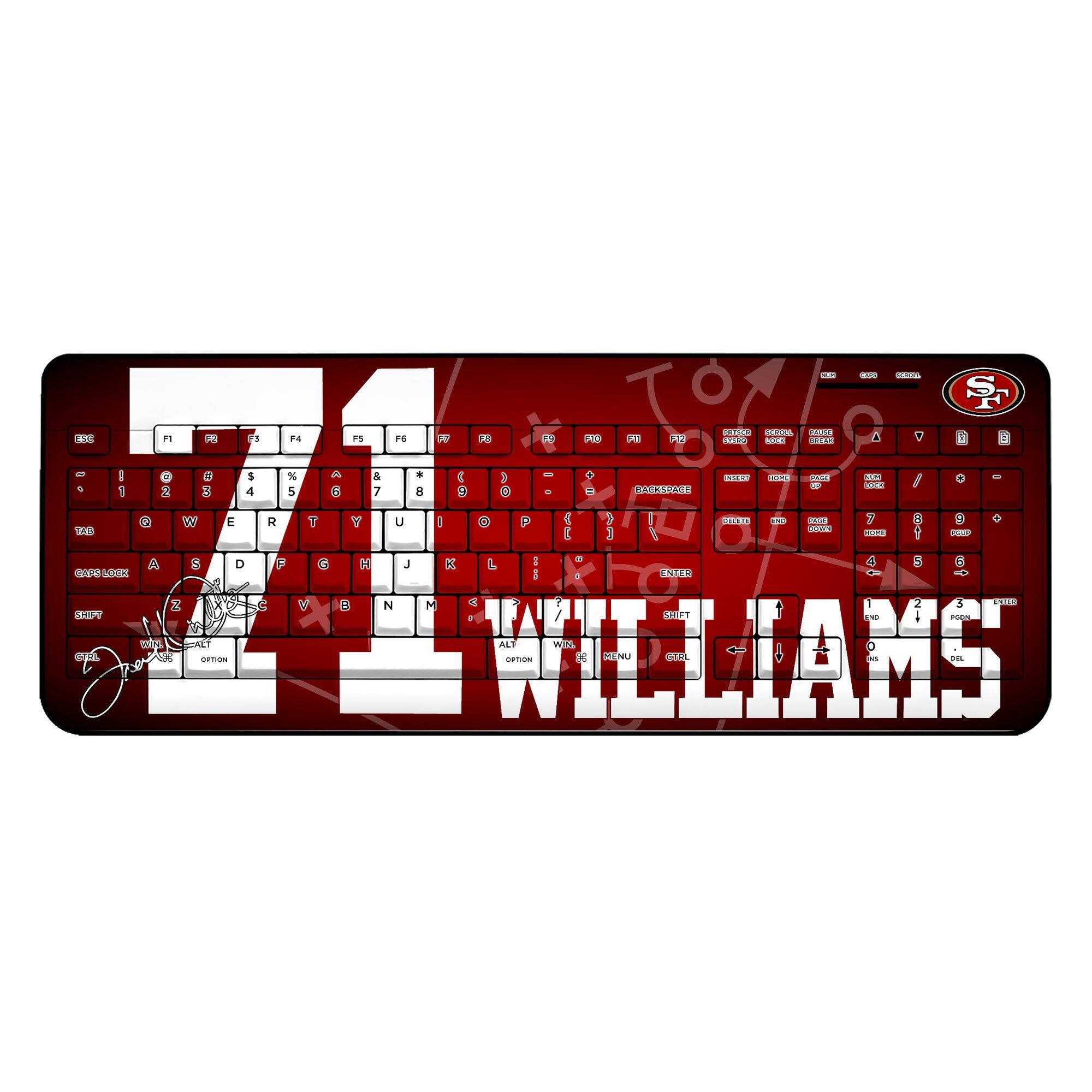Keyscaper Trent Williams San Francisco 49ers Wireless Keyboard Black ...