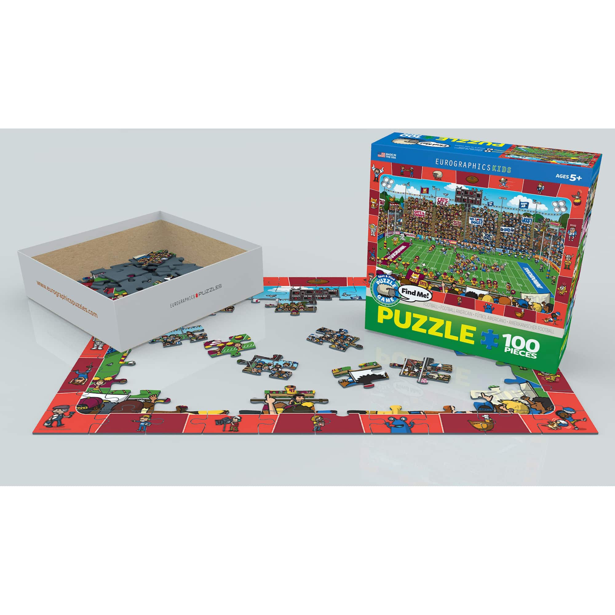 Eurographics Spot & Find Football Puzzle, 100 Pieces G0628136604741 ...