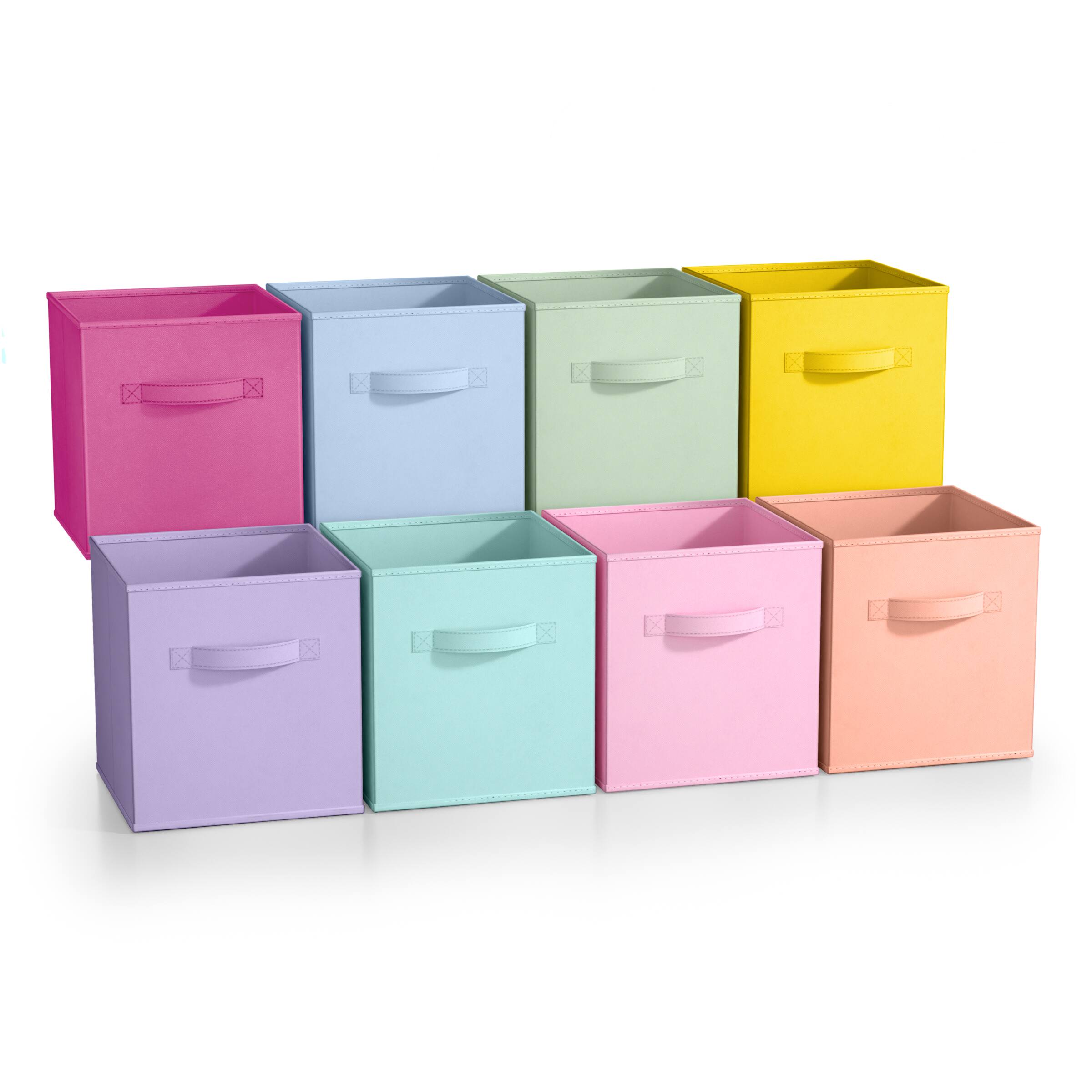 Sorbus Fabric Storage Cubes 8 Foldable Storage Bins for Organizing ...