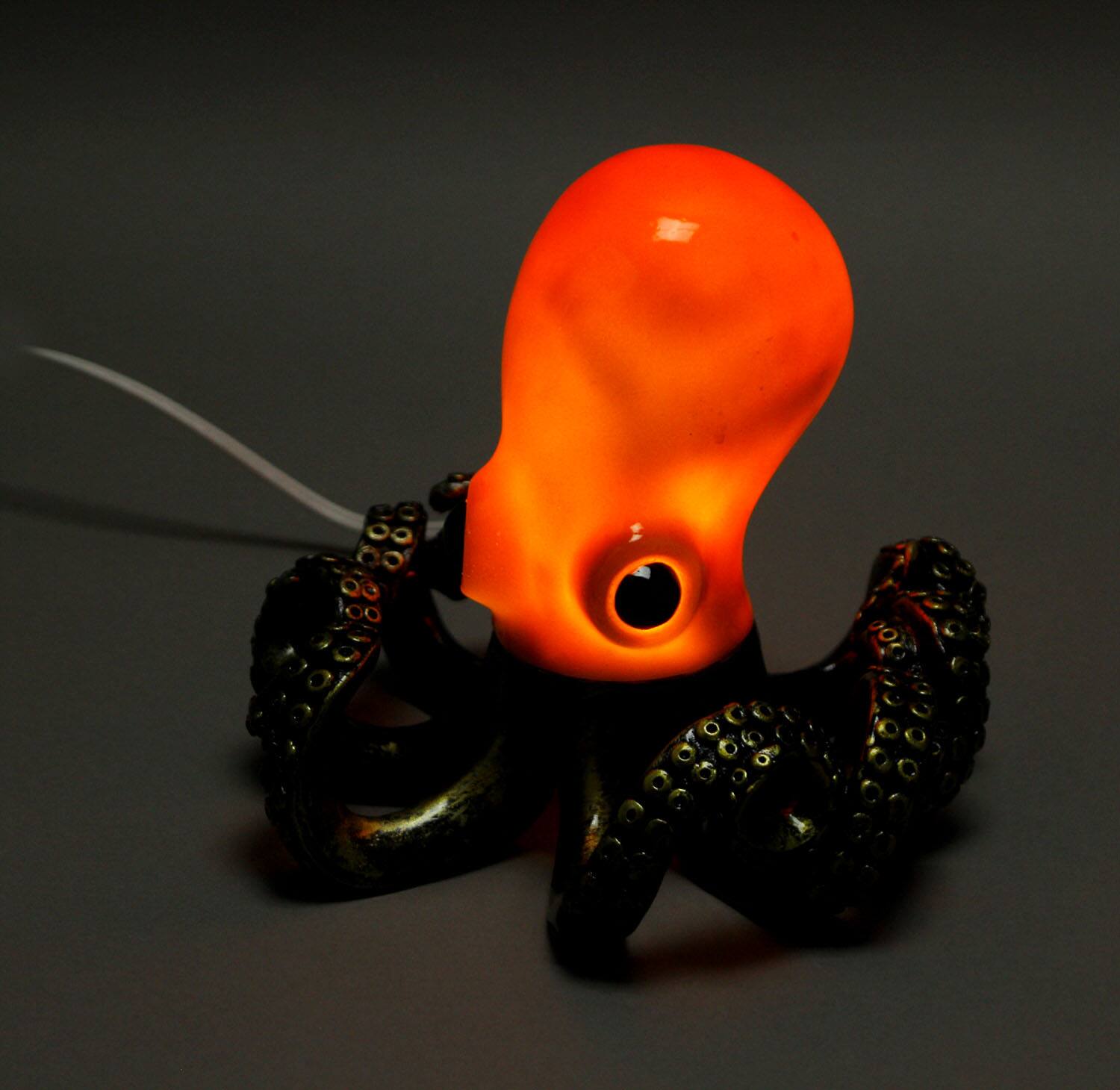 Zeckos Orange and Antique Bronze Coastal Art Octopus Coiled Tentacles ...