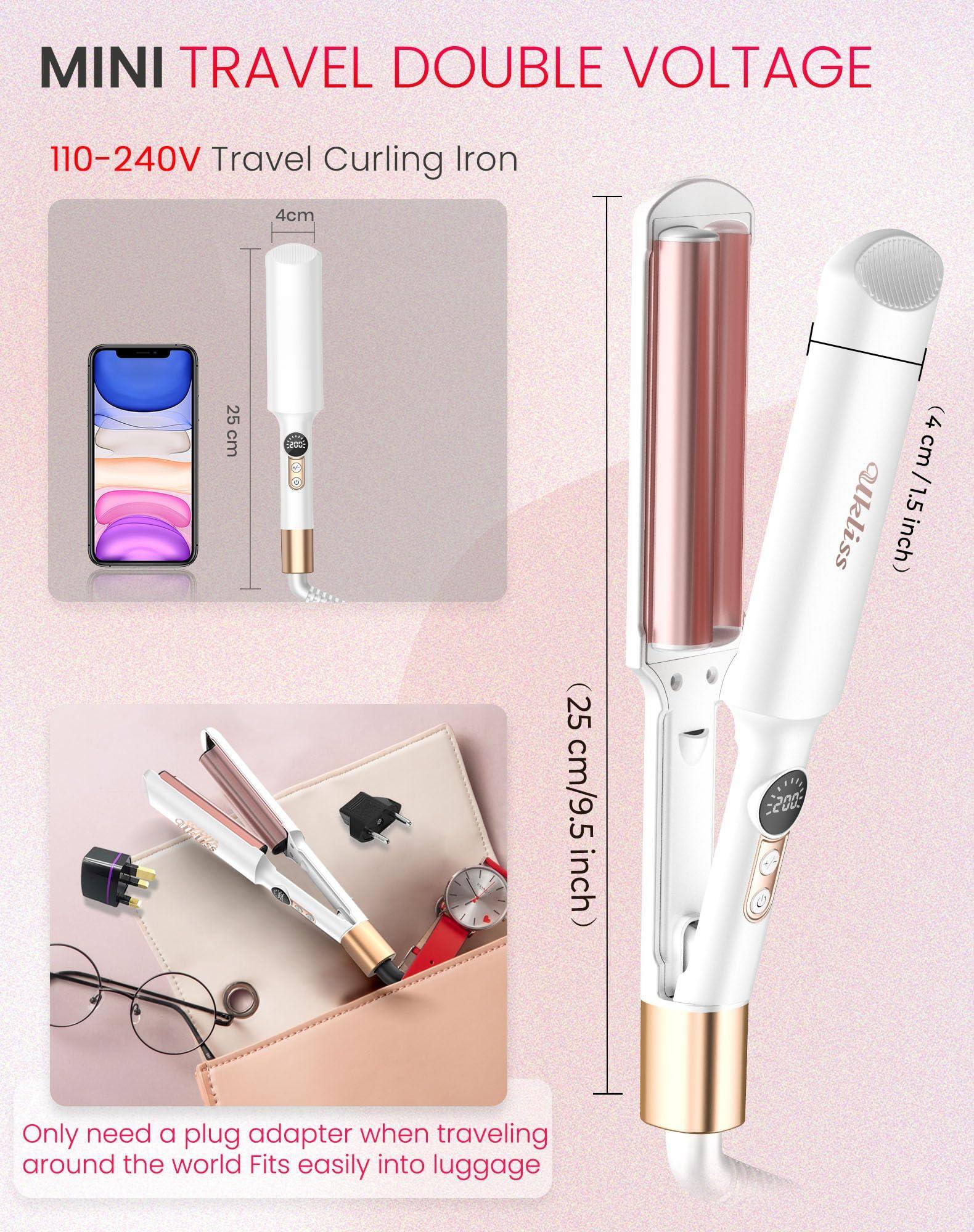 Reds Spade Mini Waver Crimper Hair Tool For Women Short Travel Double ...