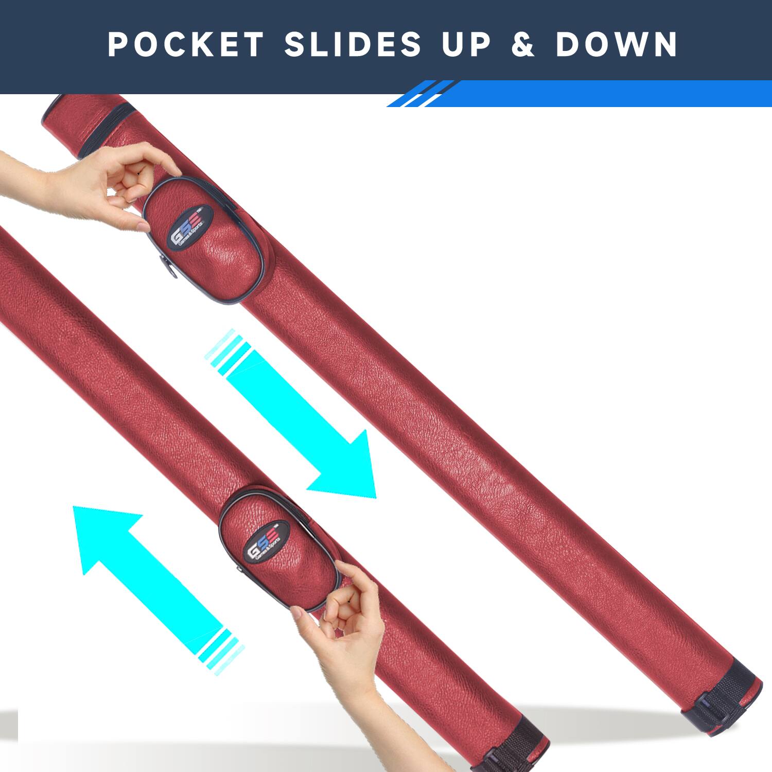 GSE Games & Sports Expert 1x1 Hard Billiard Pool Cue Stick Carrying ...