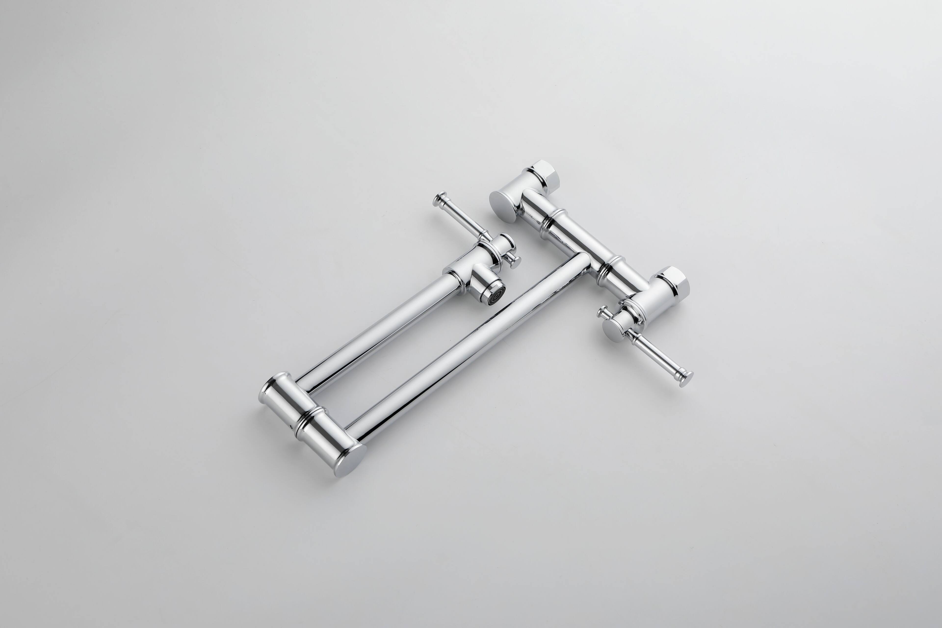 Wall Mount Pot Filler Faucet, Modern Brass Pot Filler Two Attachment ...