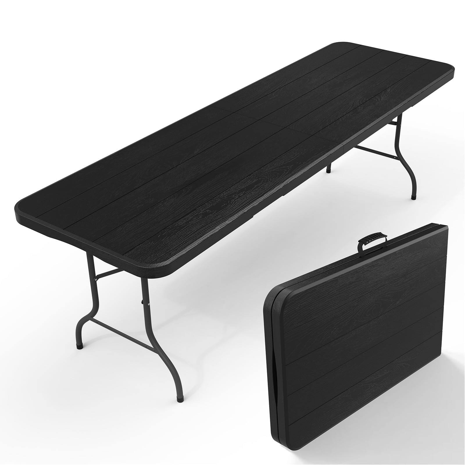 JETRANSPORT 4ft Folding Table Adjustable Height Portable Tables Heavy ...