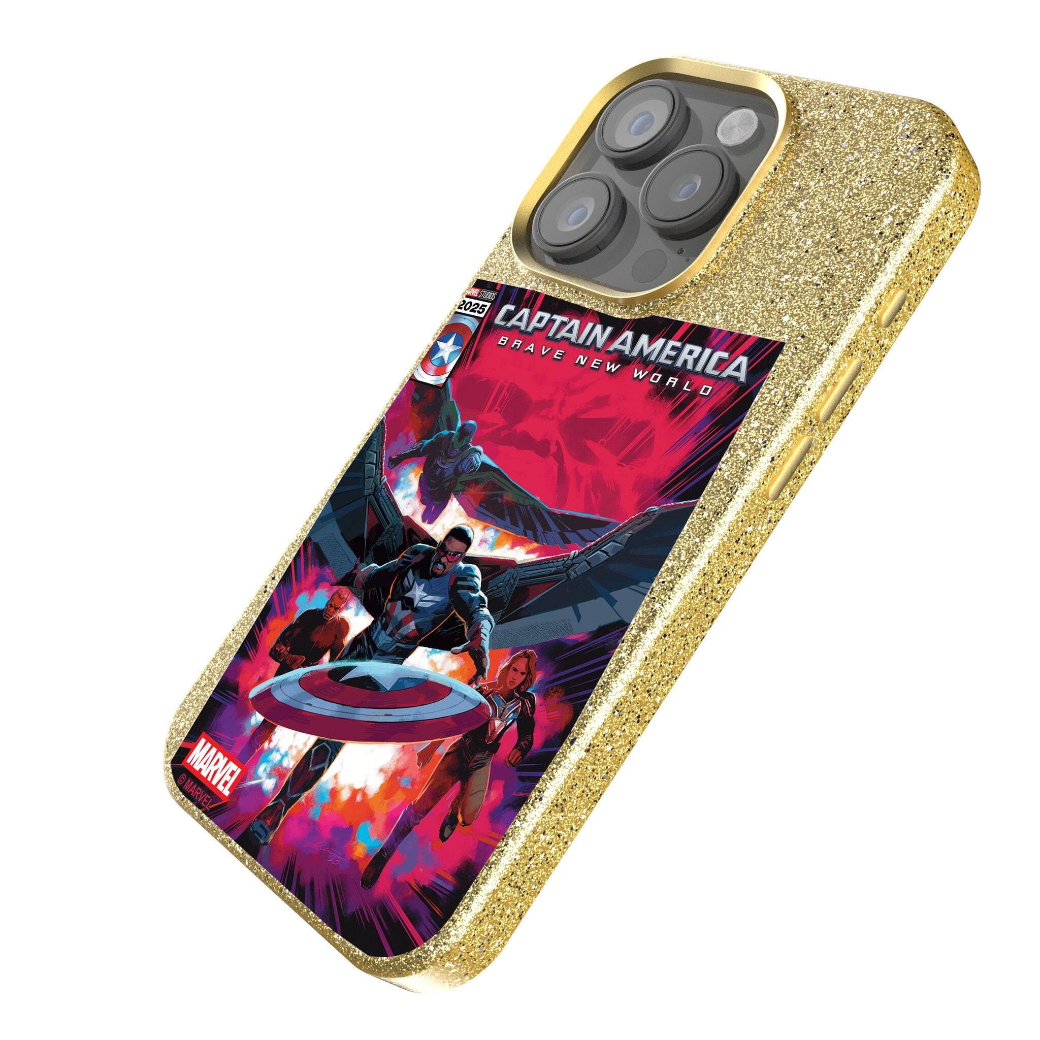 Keyscaper Marvel Cover Art Gold Bling Phone Case Apple iPhone 16 Pro ...