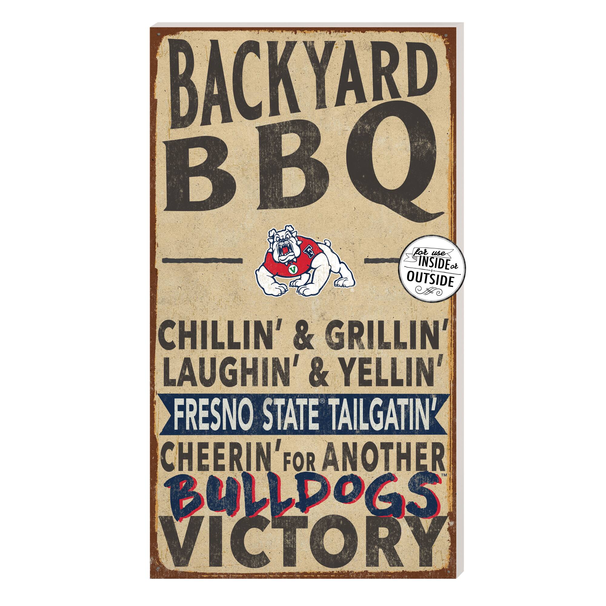 Jardine Fresno State Bulldogs 11'' x 20'' Indoor/Outdoor BBQ Sign Brown ...