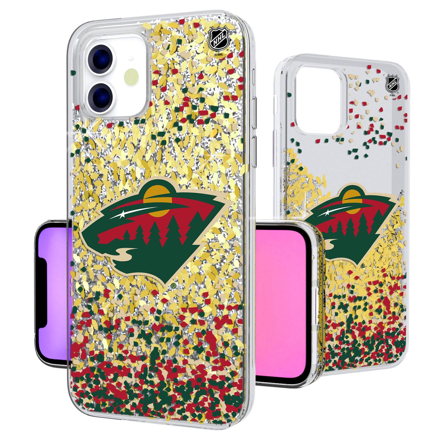Keyscaper NHL Minnesota Wild iPhone Confetti Glitter Case Multicolor ...