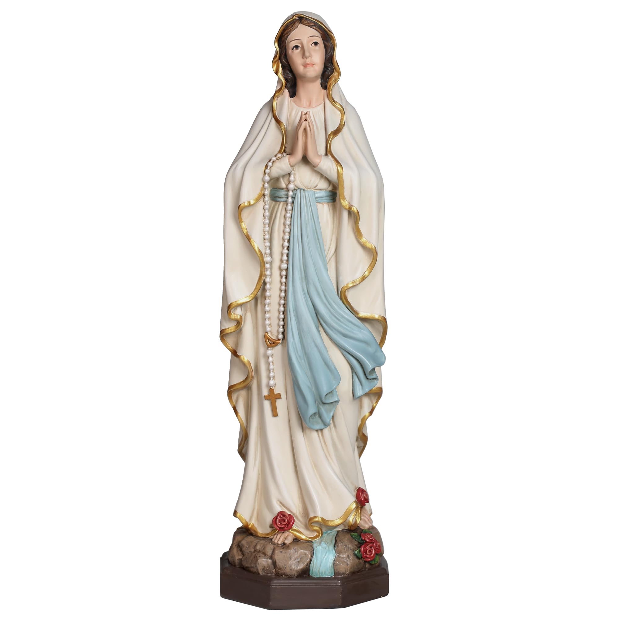 Refined Abode Design Our Lady Of Lourdes Statue Blessed Virgin Mary ...
